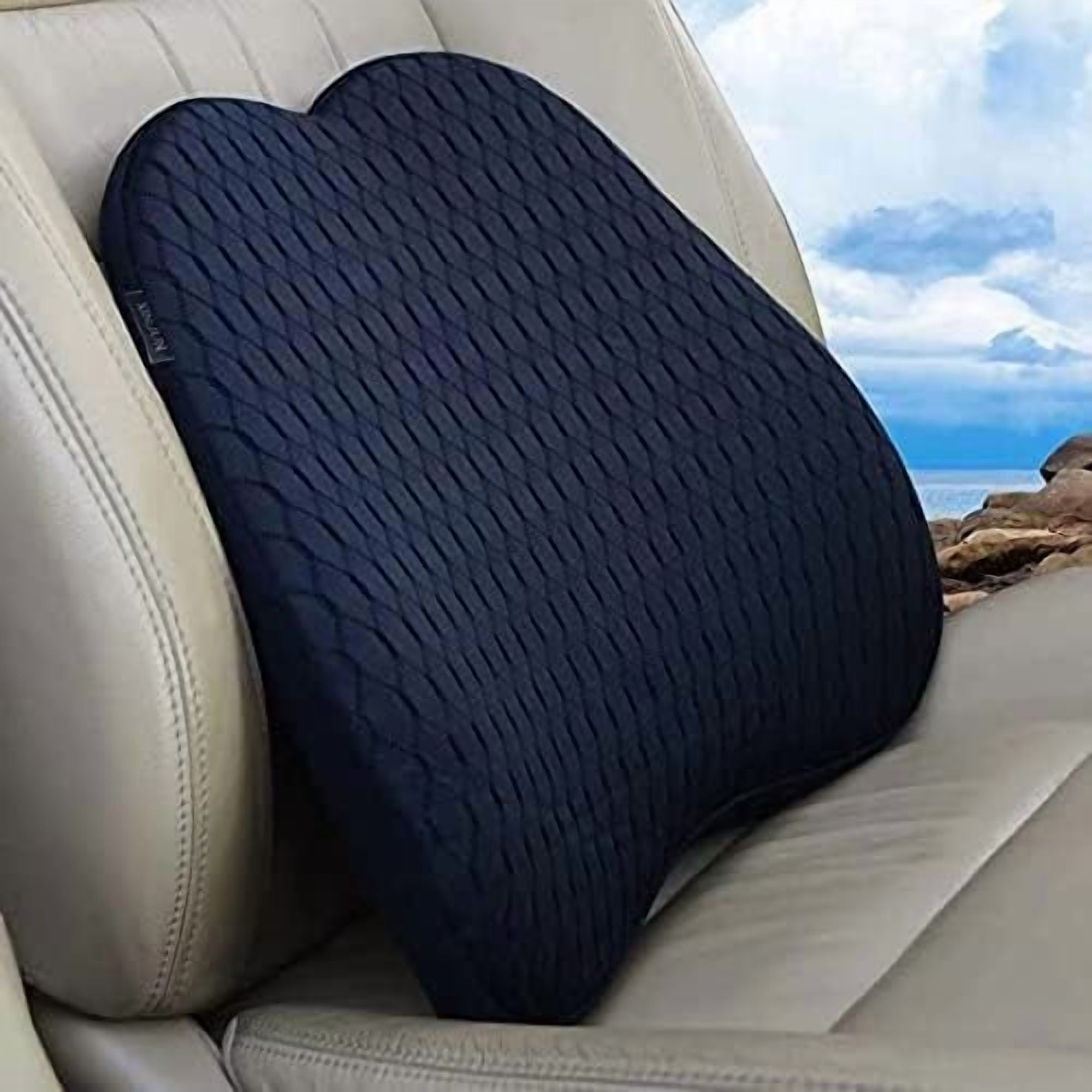 Memory Foam car Lumbar Support Pillow - Memory Foam Back Cushion - Used ...