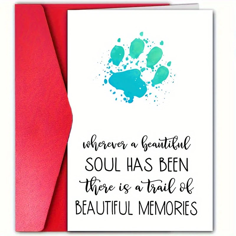 Memory Keepsake Card - "Wherever a Beautiful Soul Has Been" Greeting ...