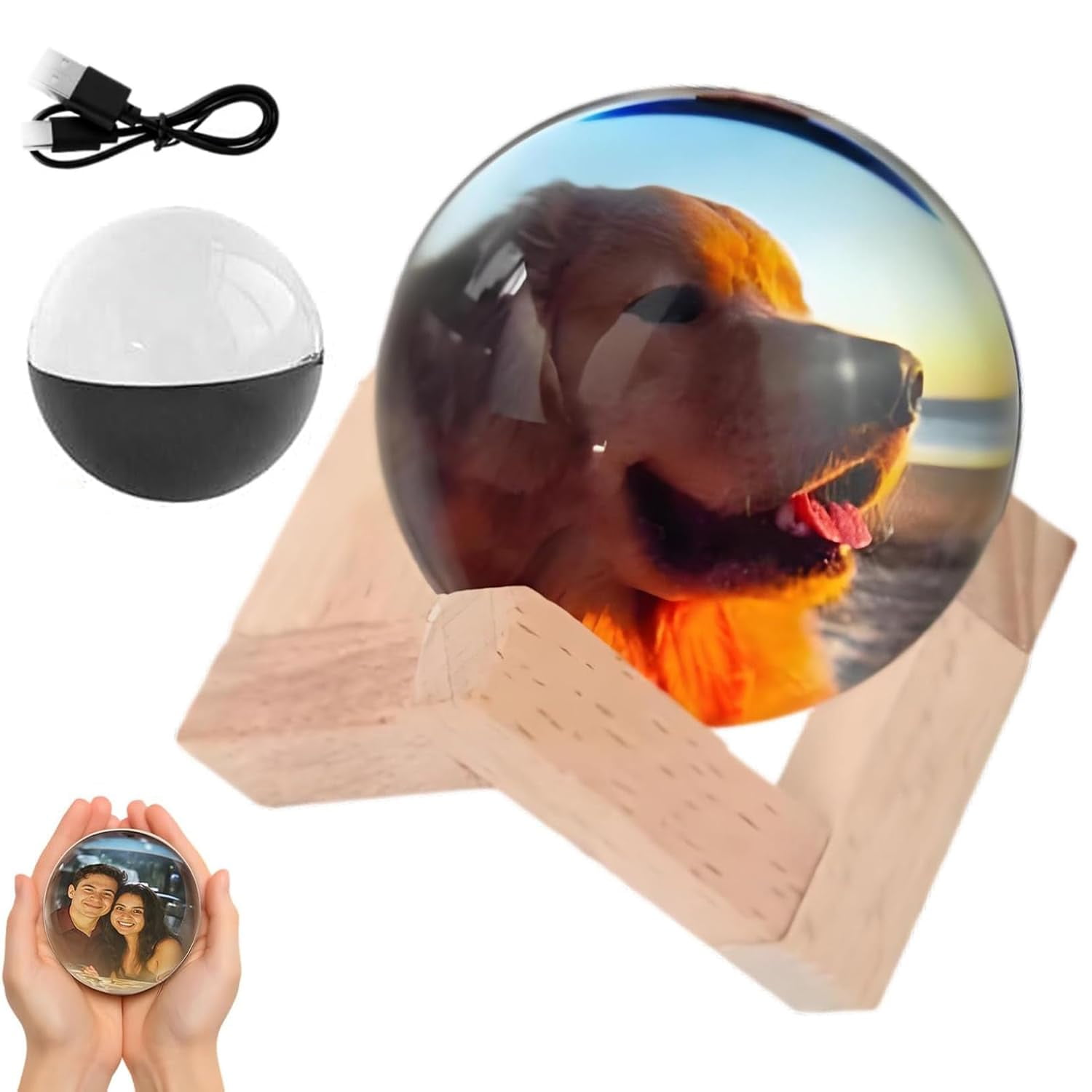 Memory Lamp Ball, 3D Memory Sphere Lamp, Memory Orb Video Crystal Glass ...