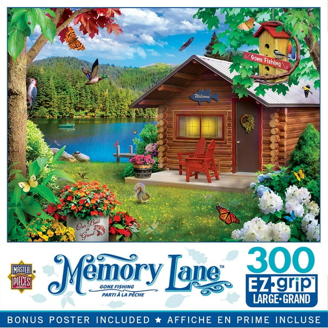 Memory Lane - Gone Fishing 300 Piece EZ Grip Puzzle - Walmart.com