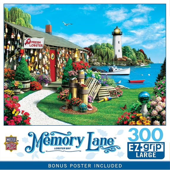 MasterPieces Memory Lane Lobster Bay 300 Piece EZ Grip Puzzle, 18x24 ...