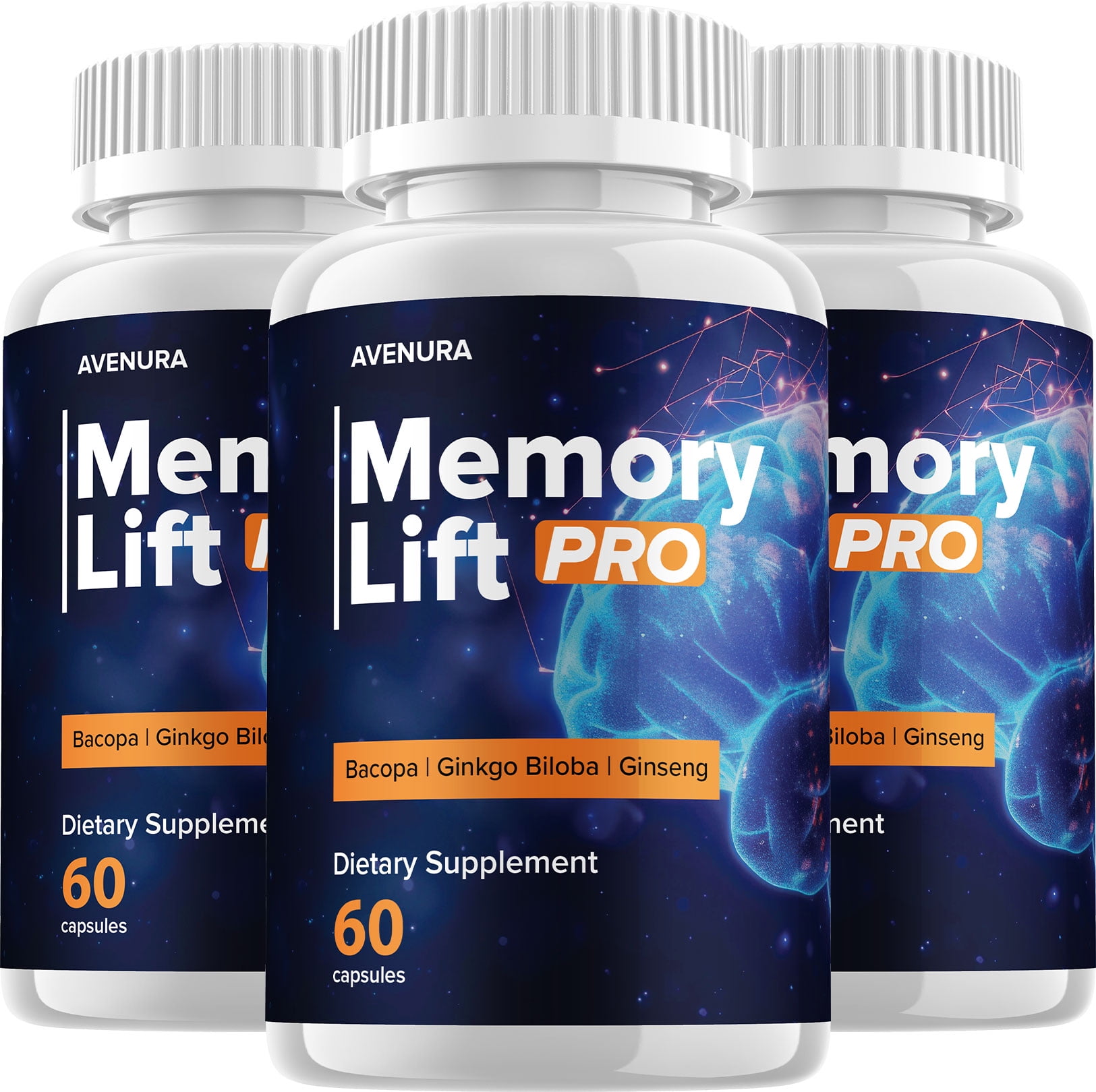 Memory Lift Pro Brain Supplement Capsules – MemoryLift Pro All Natural Memory Focus Pills, 3 ...