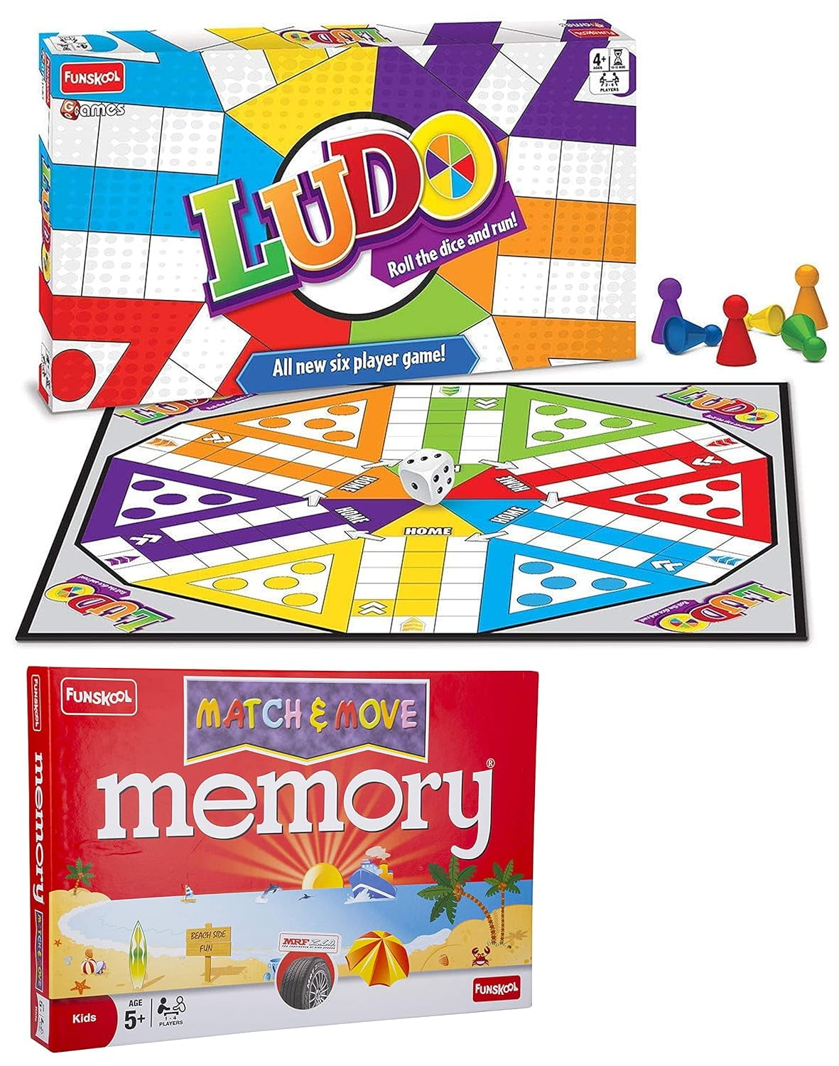 Memory Match & Move, Multicolor & Funskool Games - Ludo 2018, The ...