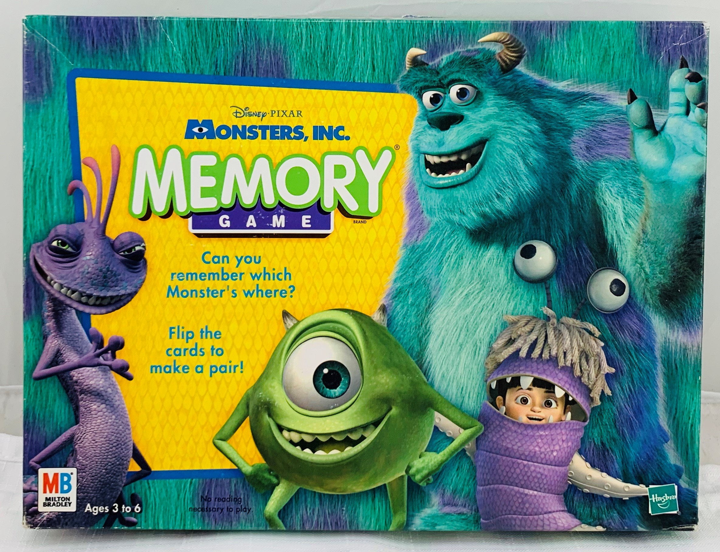 Memory Monsters Inc Game - 2001 - Milton Bradley - Great Condition ...