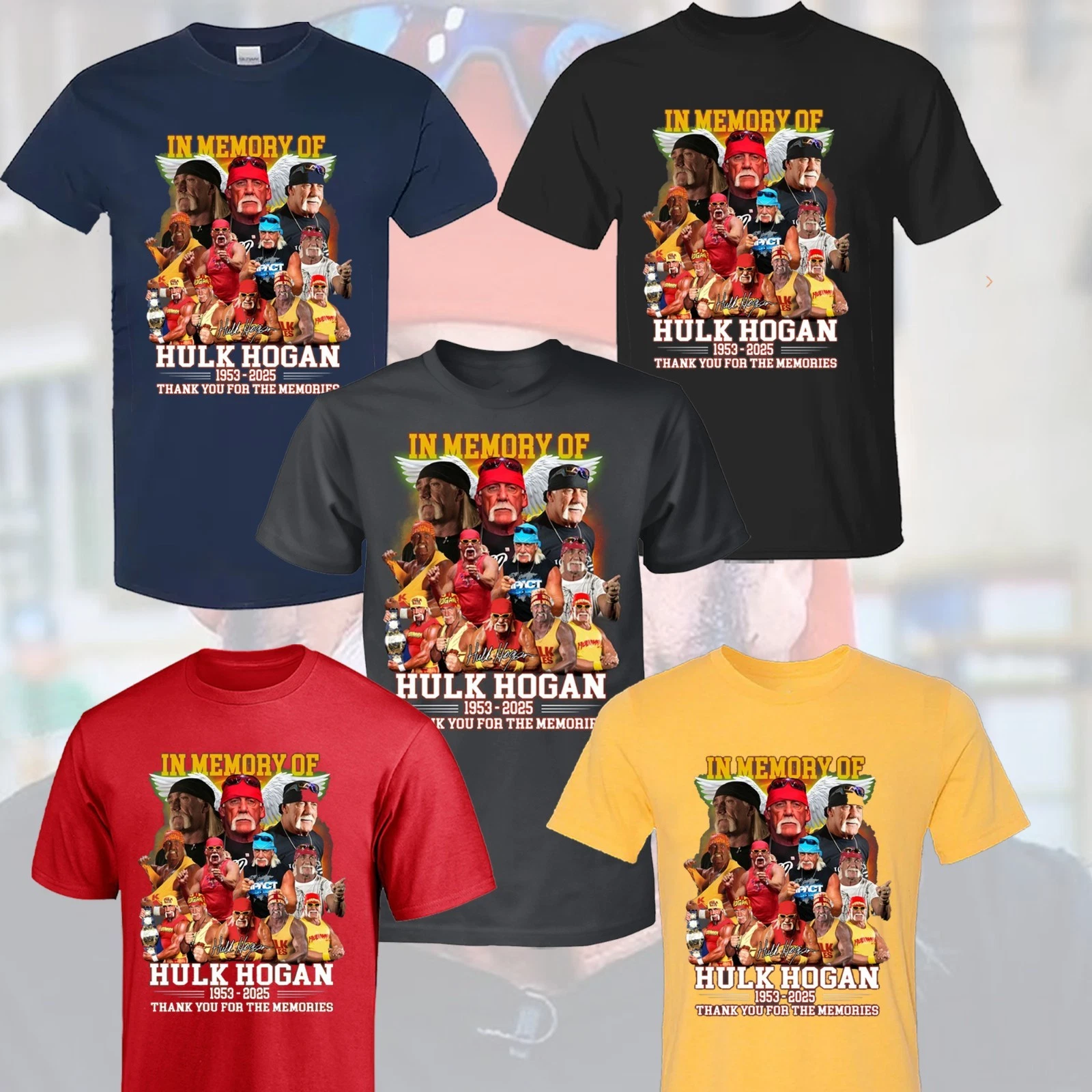 Memory Of Hulk Hogan 1953 – 2025 Thank You For The Memories T-Shirt ...