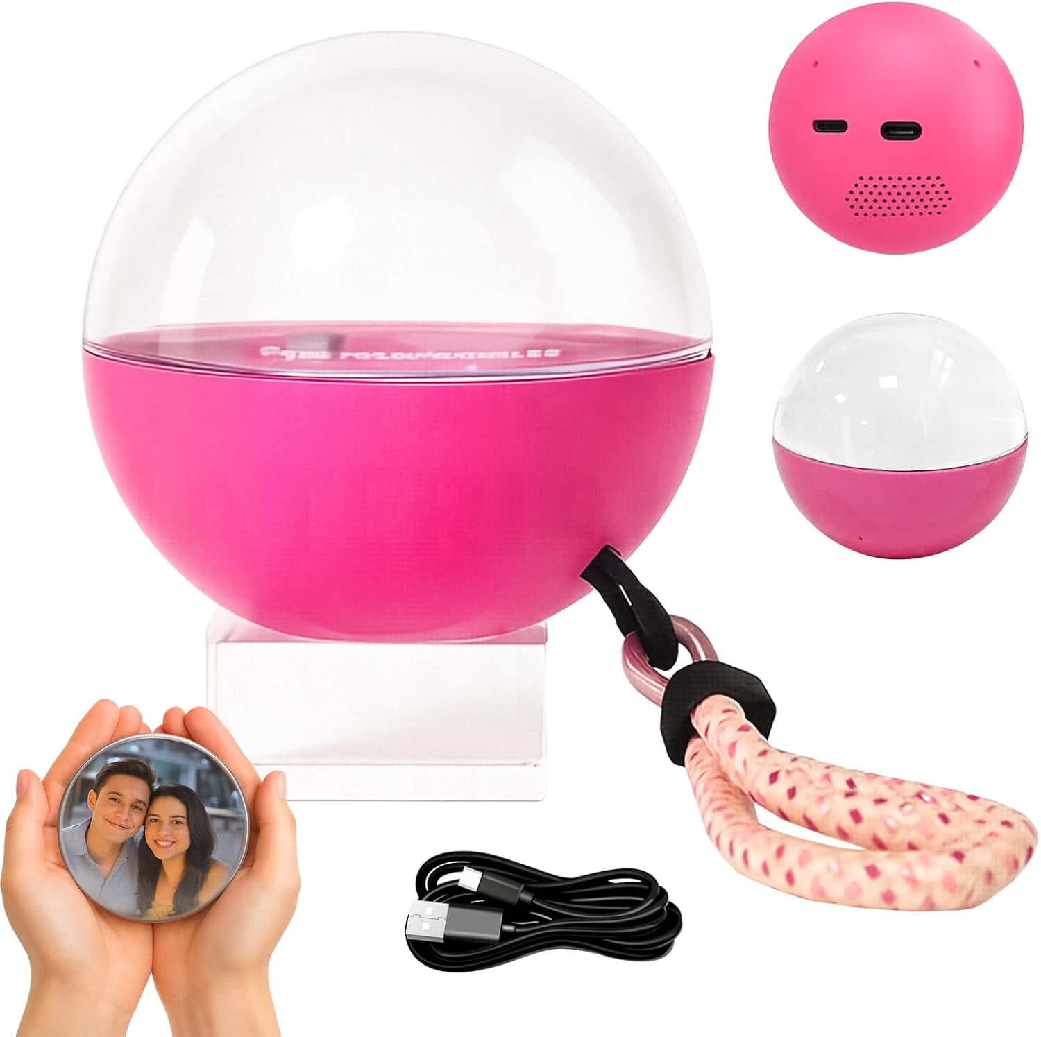 Memory Orb Ball Inside Out, 2.7" Crystal Video Ball Save All of Your ...