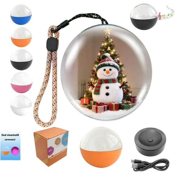 Memory Orb Christmas Ornament 2026, 2.7" Crystal Ball Video Player with ...