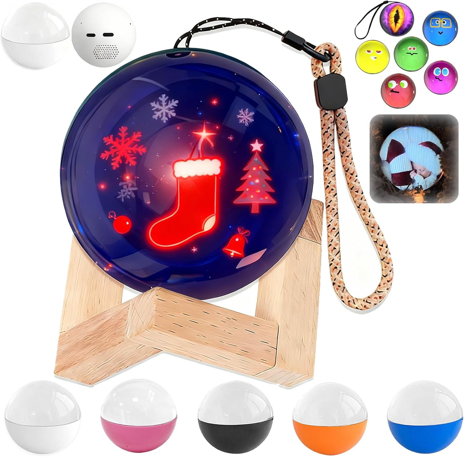 Memory Orb Custom Video Sphere, Upgraded 2.7" Crystal Ball Video Player ...
