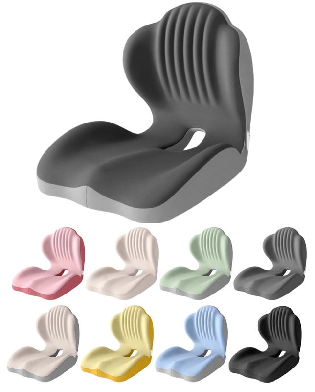 Memory Sponge L Shaped Integrated Pain Relief Office & Car Chair Pad ...