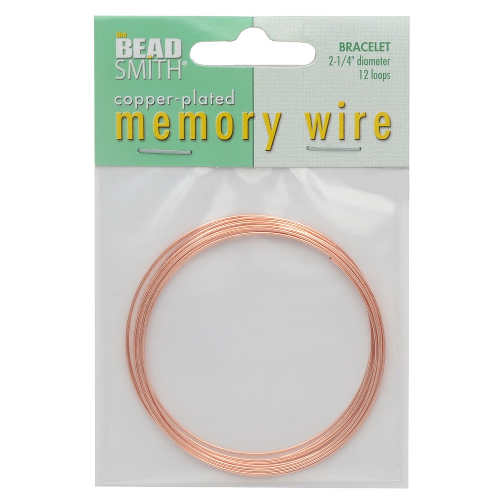 Memory Wire, Bracelet Round Size Medium 2.25 Inch Diameter, 12 Loops ...