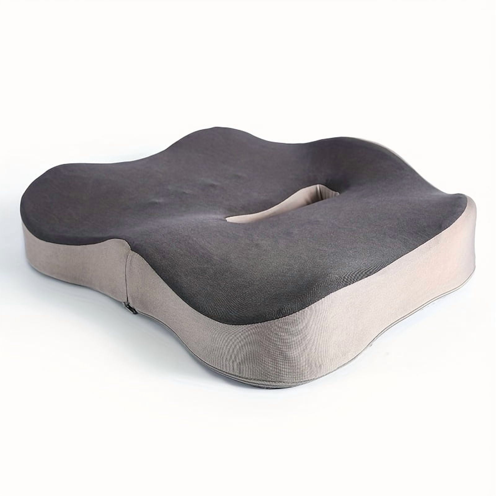 Memory foam seat cushion, with a central groove ergonomic pressure pad ...
