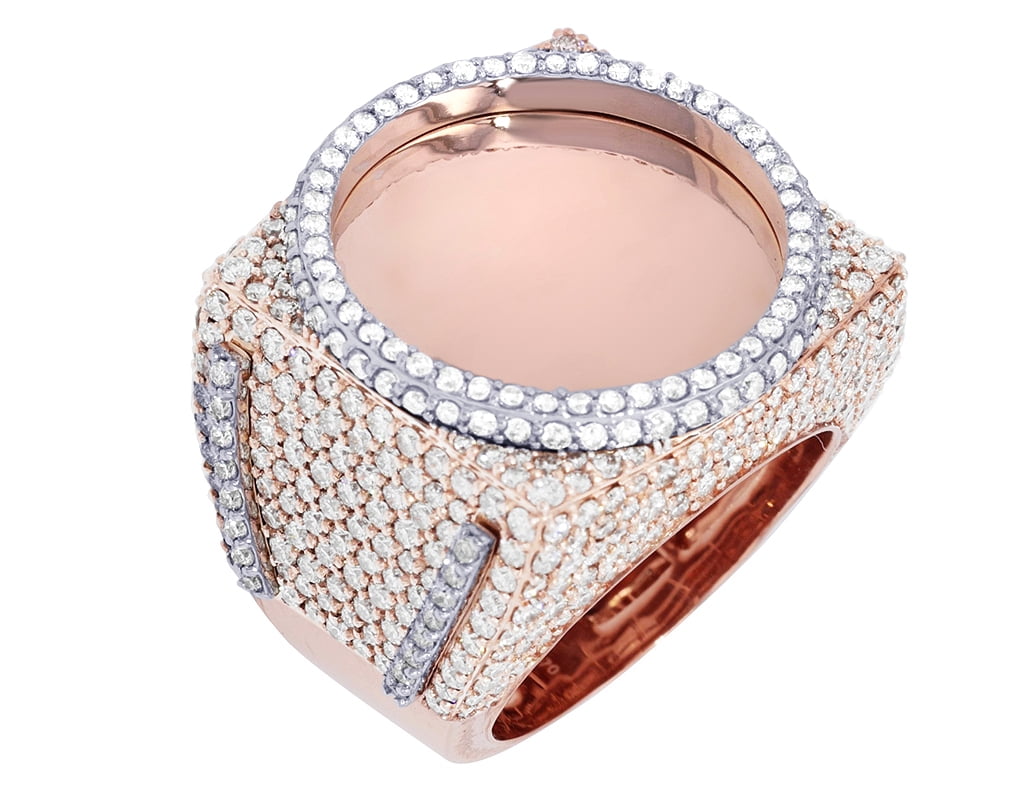 Memory frame 6CT Diamond Pinky Ring 10K Gold -Rose-White - Walmart.com