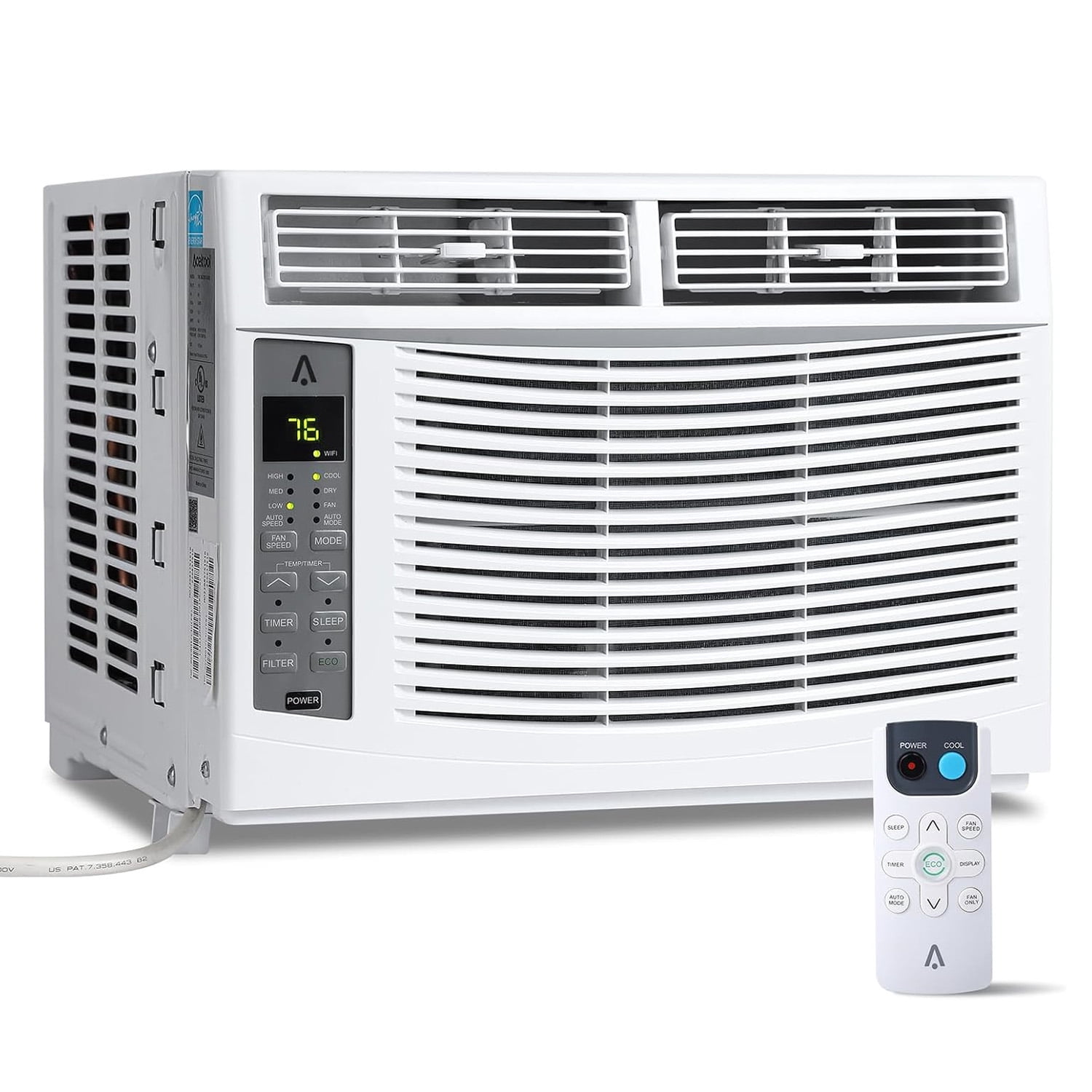 Memoryfield 6,000 BTU Smart Window Air Conditioner, Cools up to 250 Sq ...