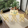 Memoryfield Patio 3-Piece Metal Folding Bistro Table and Chairs Set ...