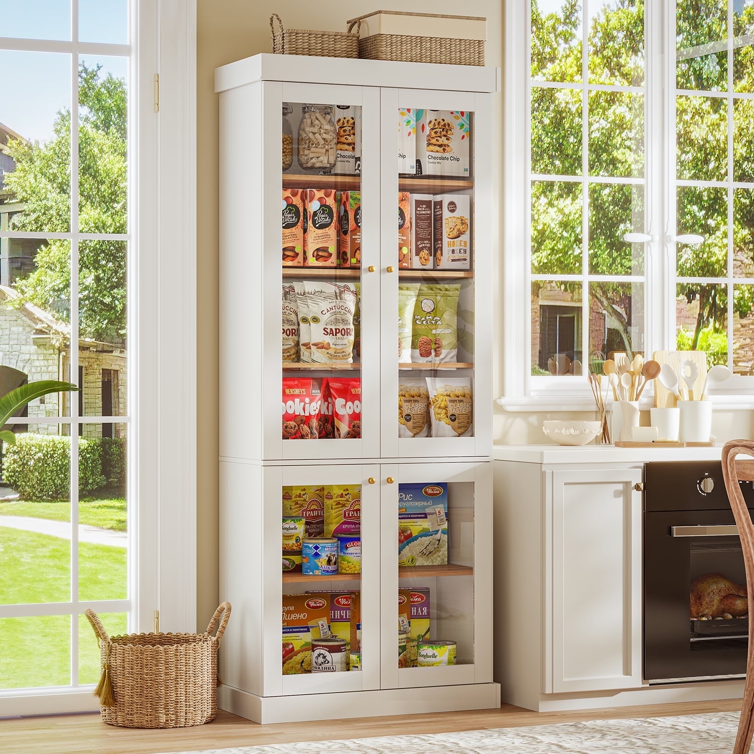 Memoryfoamlux Kitchen Pantry Storage Cabinet,71"Pantry With Adjustable ...