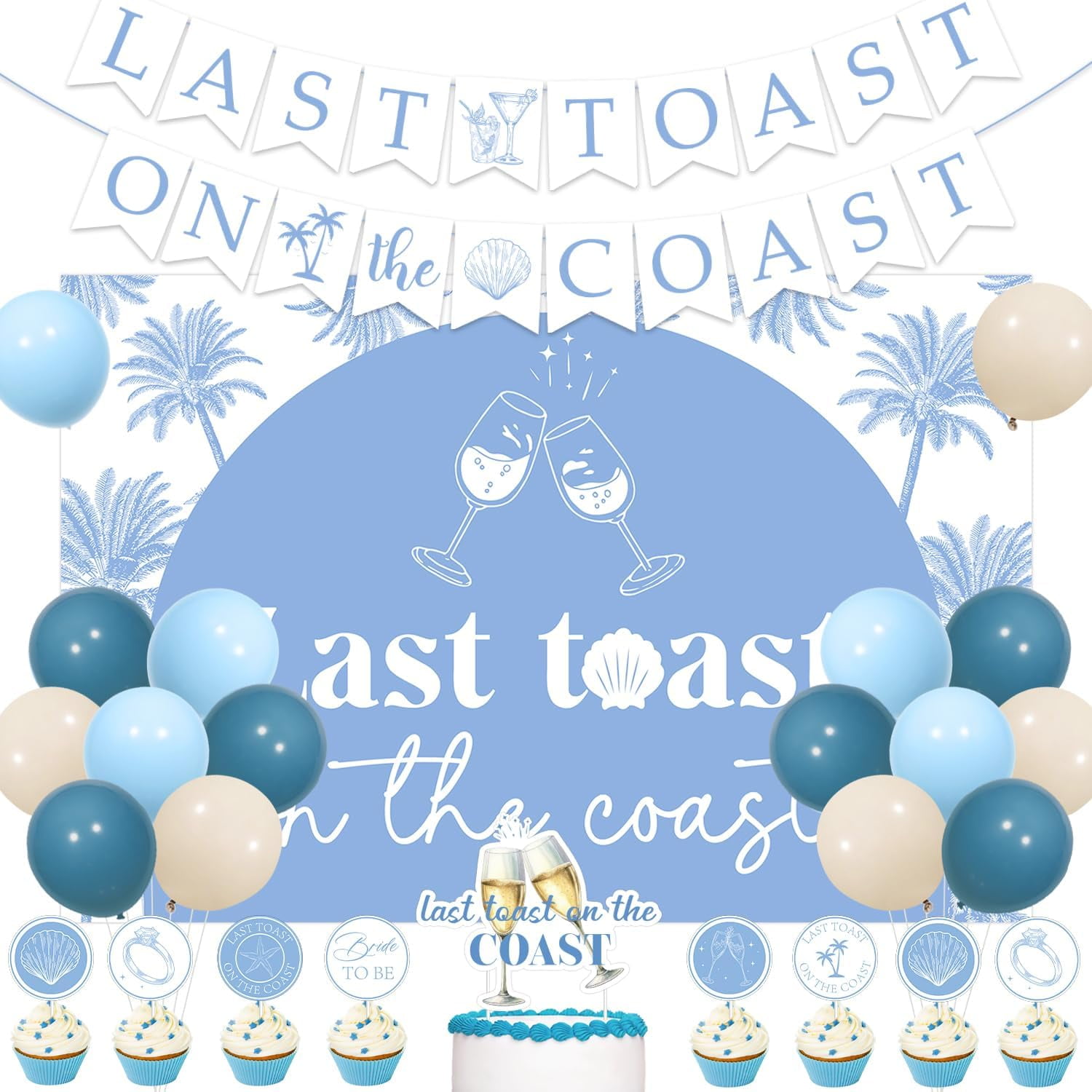Memostor Last Toast on the Coast Decorations Coastal Themed ...