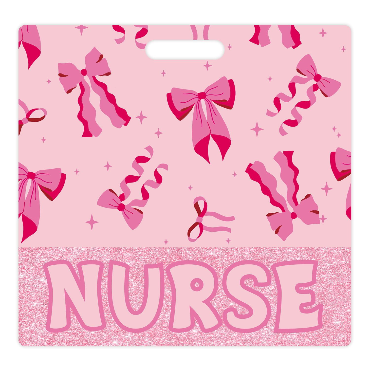 Memostor Pink Bows Nurse Badge Buddy Card Holder for Her Women ...
