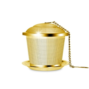 LULLATTI Loose Tea Steeper(1 Pack), Diamond Look 18/8 Stainless Steel ...