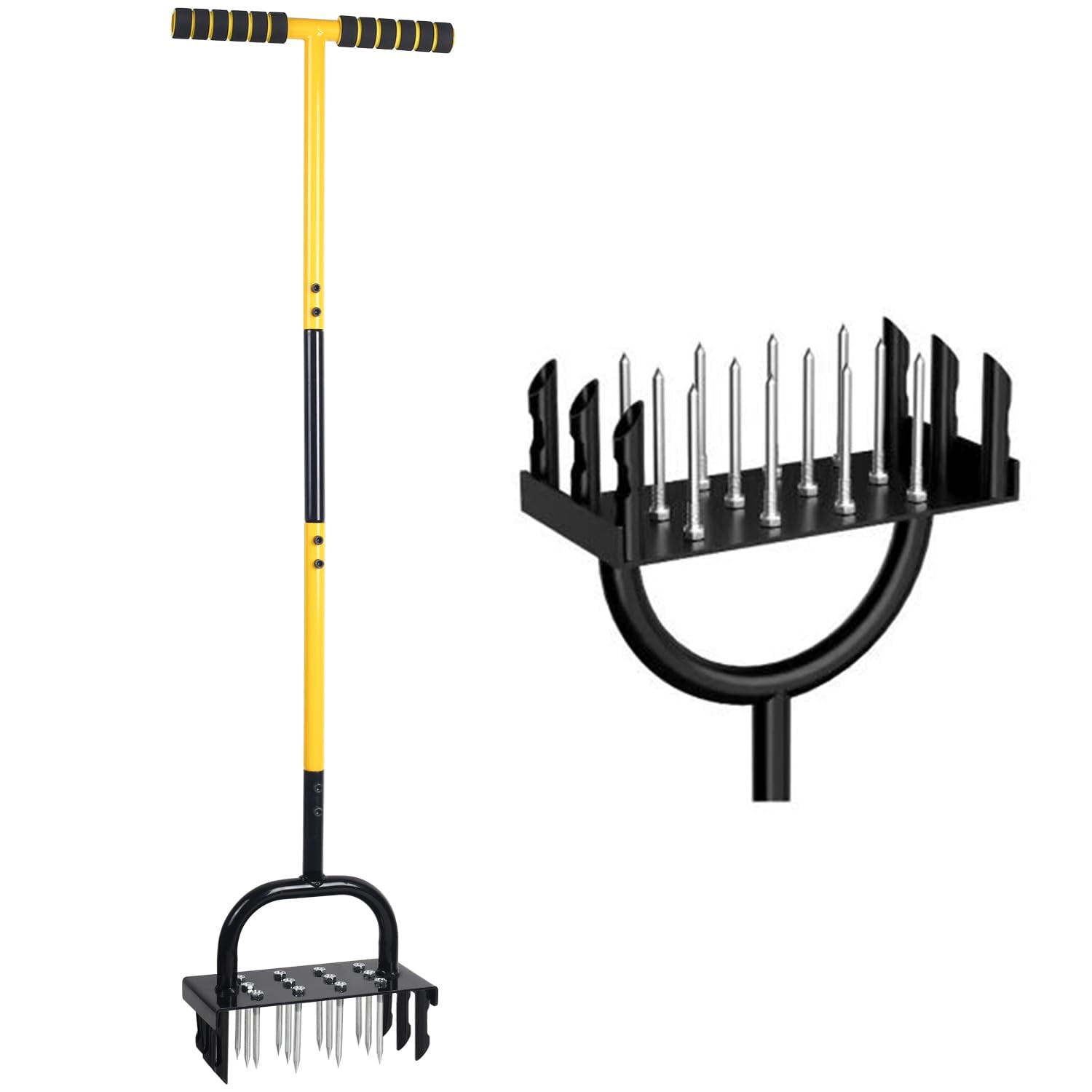 Mempa Lawn Aerator Spike, RRF12 2-in-1 Lawn Core Aerator Lawn Tool, 43 ...
