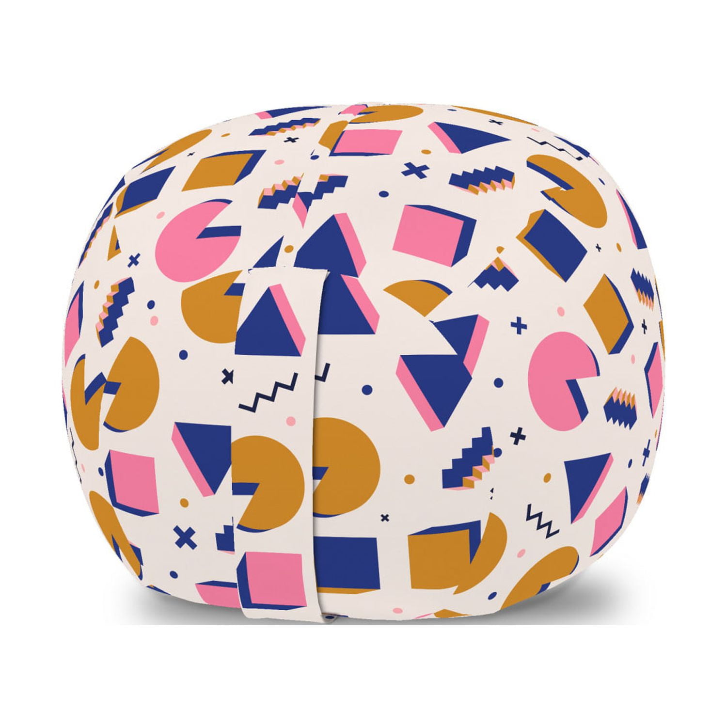 Memphis Art Storage Toy Bag Chair, 90s Retro Style Colorful Circular ...