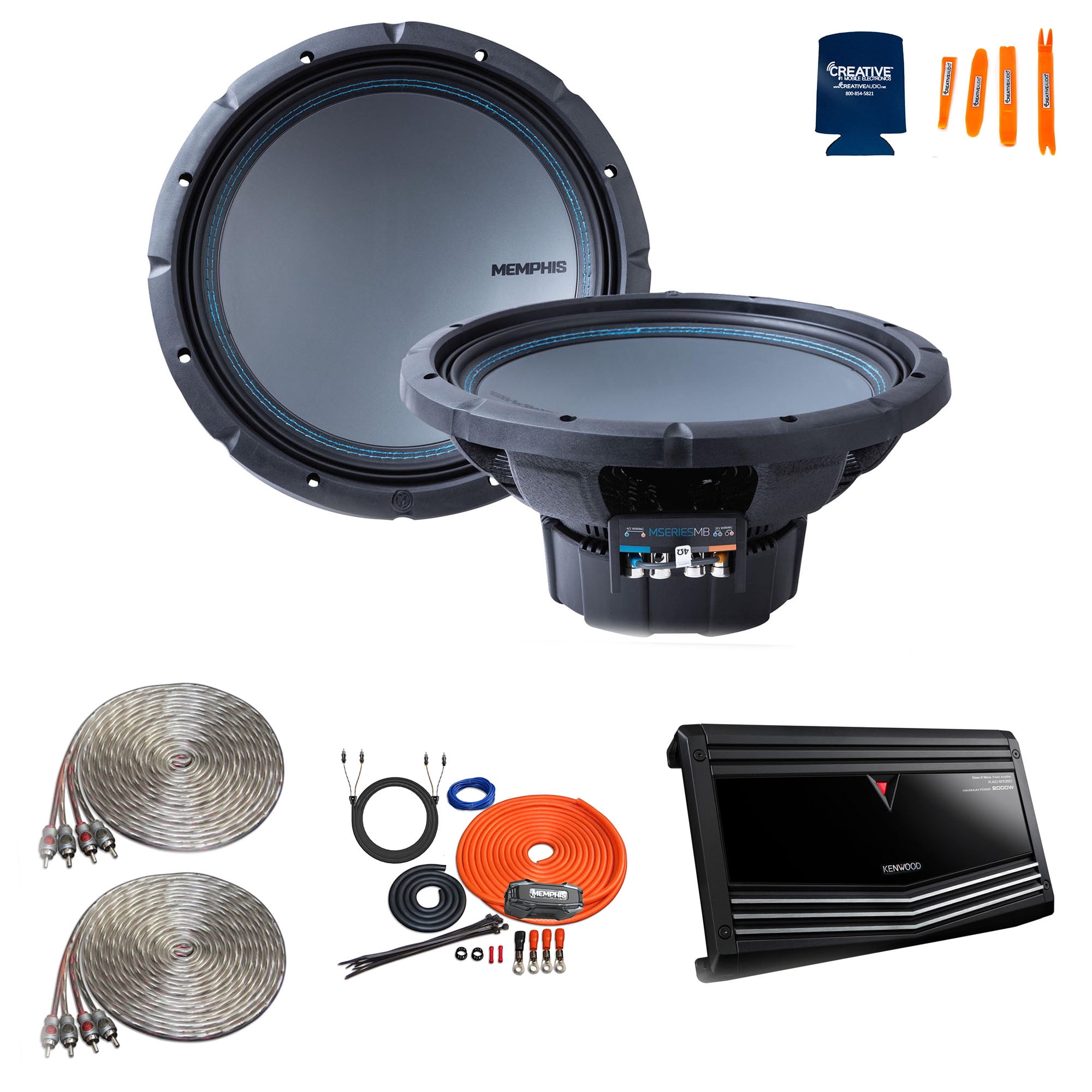 Memphis Audio Bass Package - Two MB1224 12" MB Subwoofers compatible ...