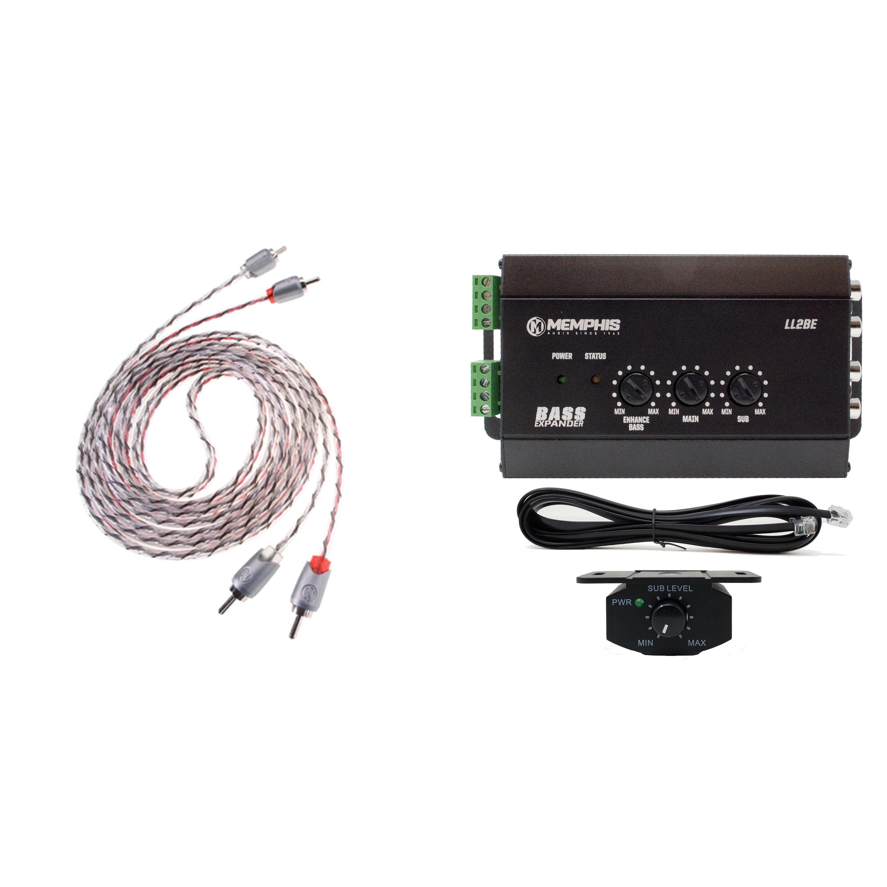 Memphis Audio LL2BE 2-Channel Line Output Converter with Digital Bass ...