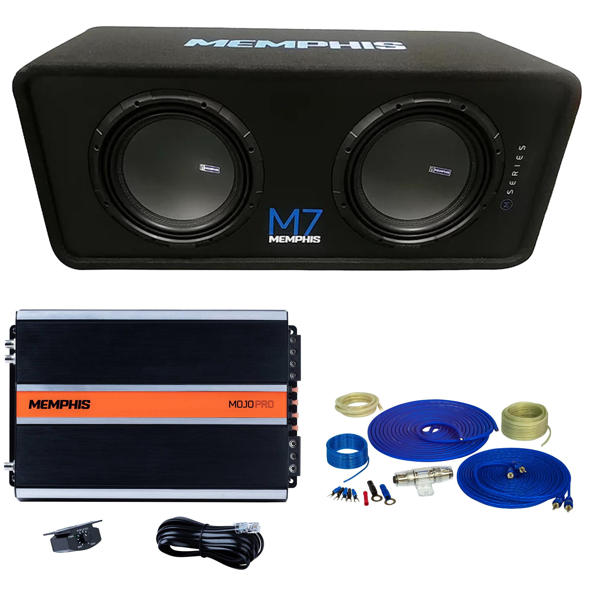 Memphis Audio M7E12D1 Dual 12" M7 Loaded Subwoofer Enclosure with ...