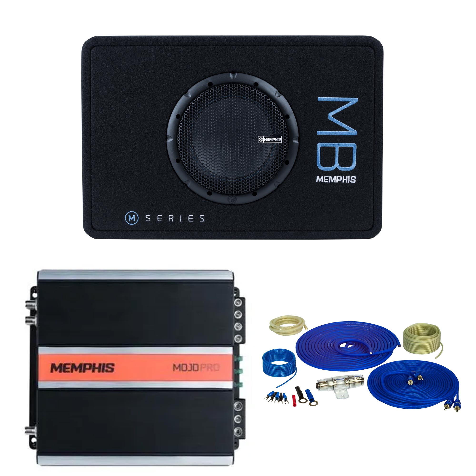 Memphis Audio MBE8S24 MB Single 8” Loaded enclosure with Memphis 750 W ...