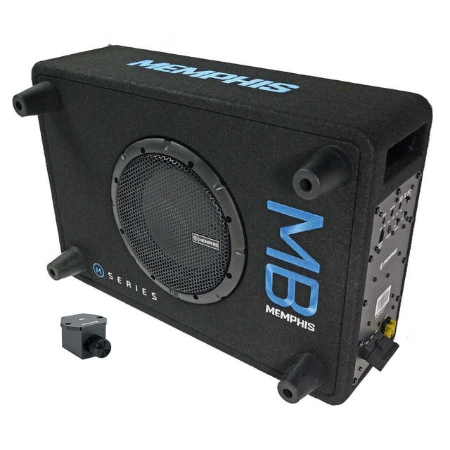Memphis Audio MBE8SP 8" 300w Powered Loaded Car Subwoofer in Sub Box ...