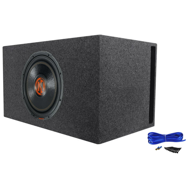 Memphis Audio MJP1544 15" 1500 Watt MOJO Car Subwoofer+Vented Sub Box ...