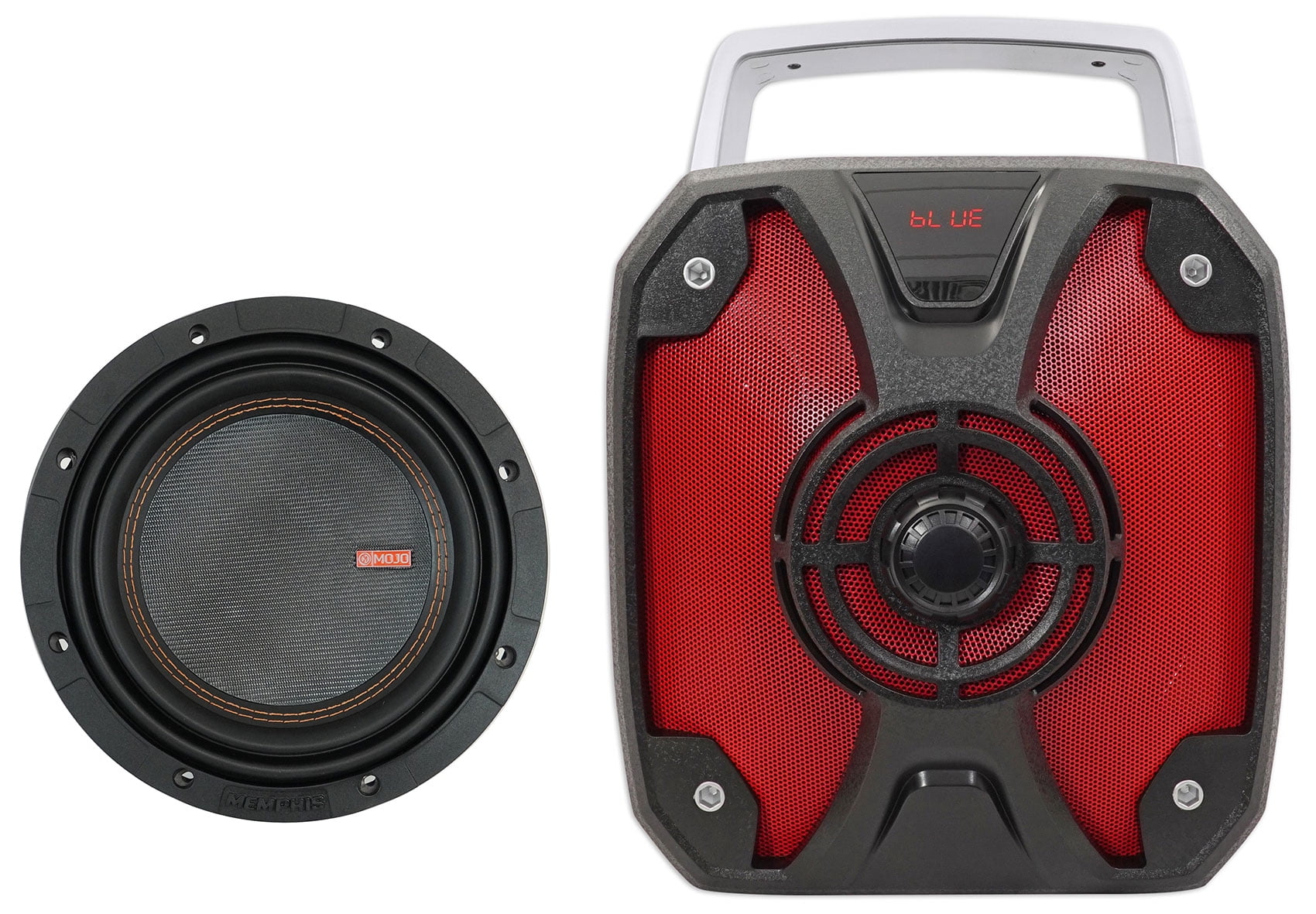 Memphis Audio MOJO MJM812 8" 1800w Competition Car Subwoofer+Bluetooth ...