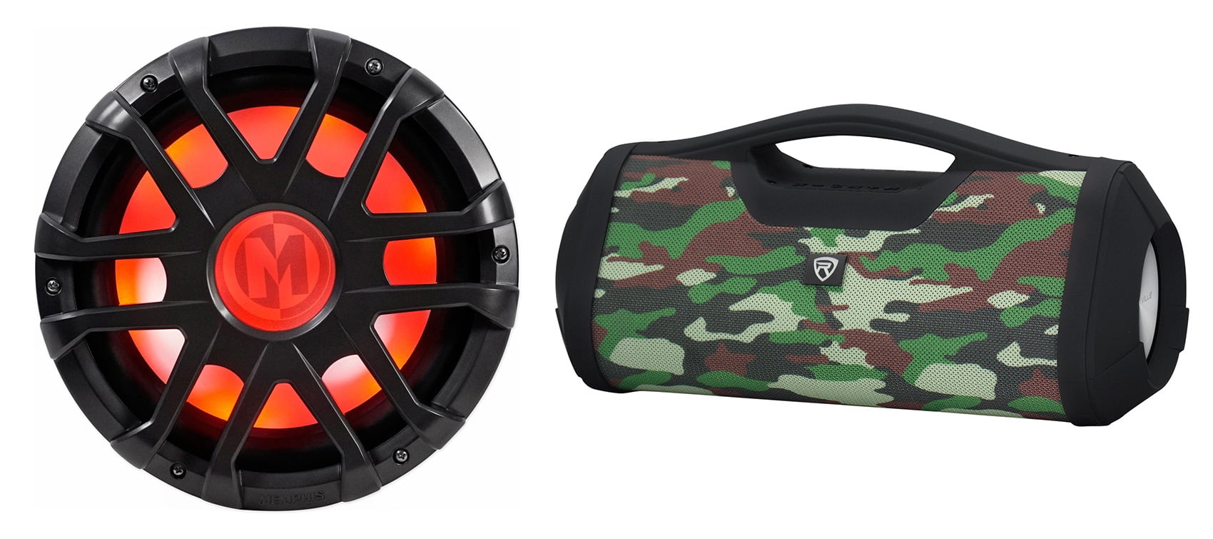 Memphis Audio MXA1044 10" 500w LED Marine Subwoofer Sub For RZR/ATV/UTV ...