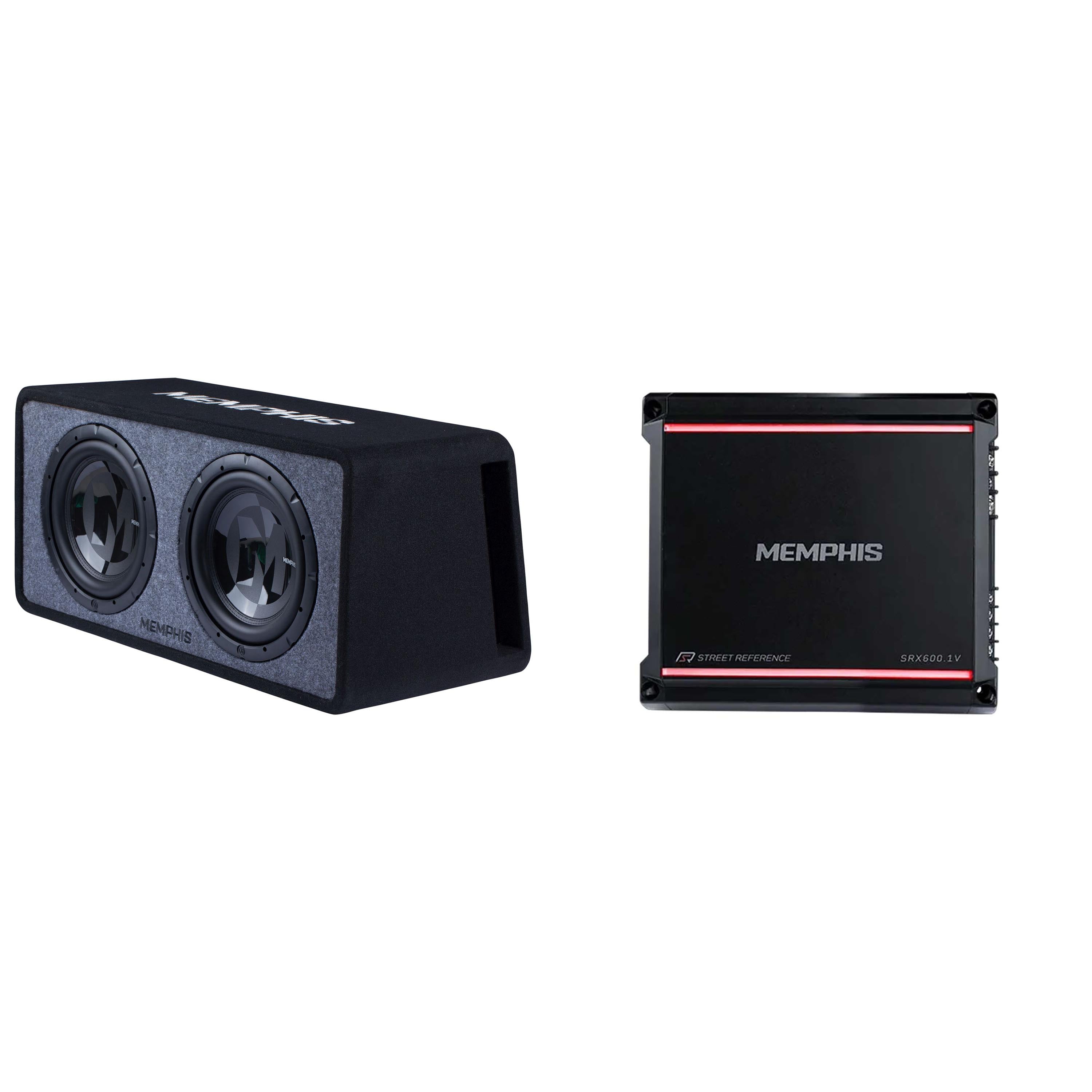 Memphis Audio PRXE12D1 Dual 12” Power Reference Series Loaded Enclosure ...