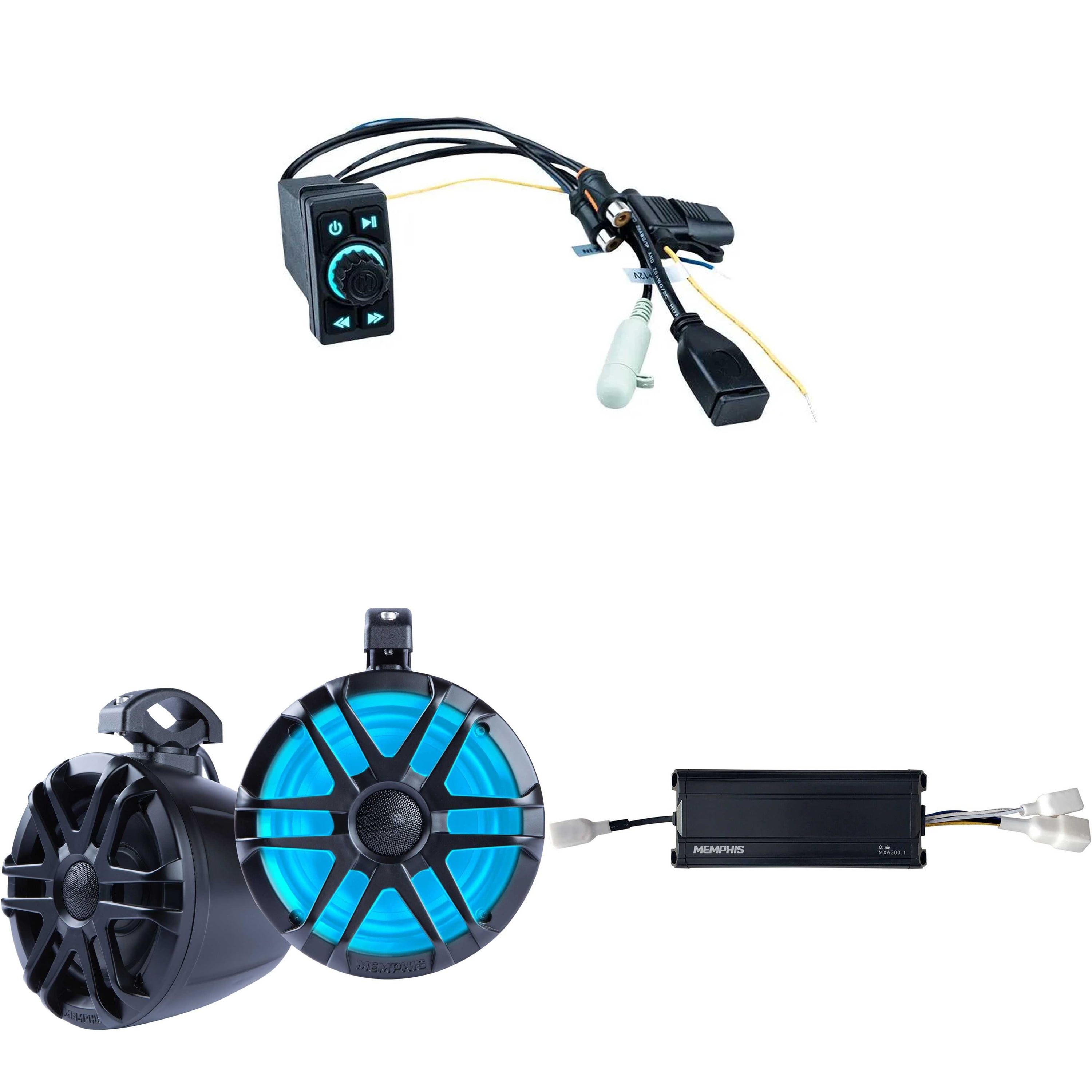 Memphis Audio SBT2 Rocket Switch Size BT Controller with MXA300.2 ...