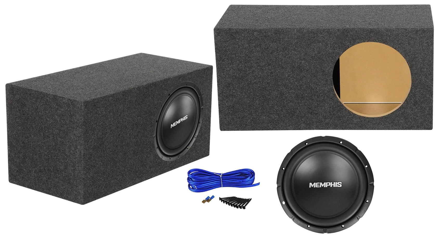 Memphis Audio SRX1240 12" 500w SRX Car Subwoofer Sub+Vented Sub Box ...