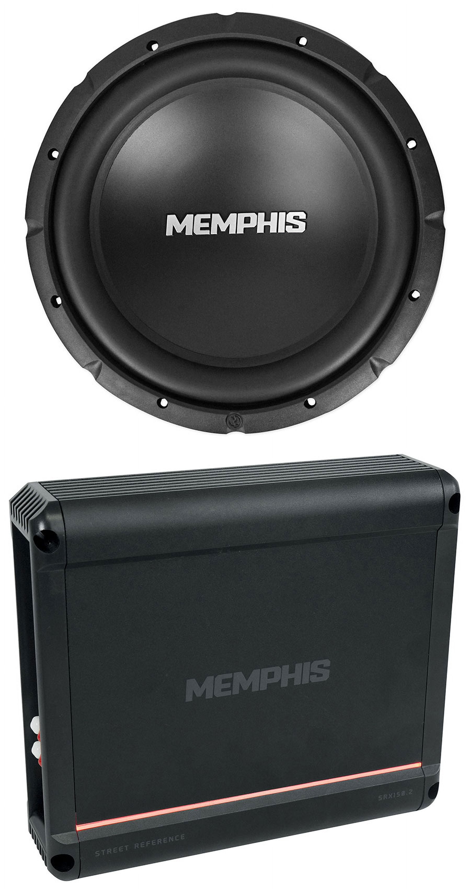 Memphis Audio SRX1240 500 Watt Car Subwoofer with Amplifier, 8.9 x 7.8 ...
