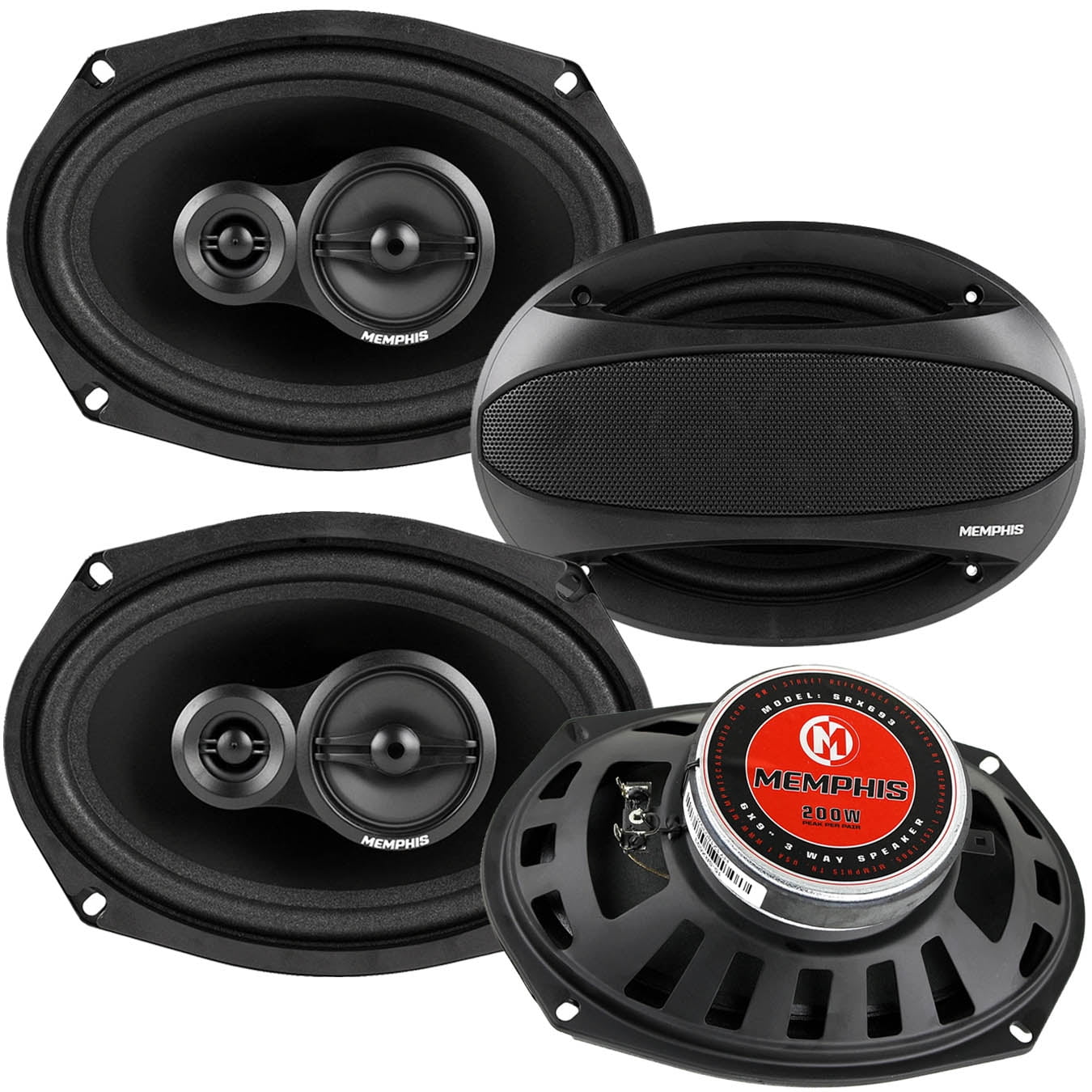Memphis Audio SRX693 6x9" 3 Way Coaxial Speakers 100W Max Street ...