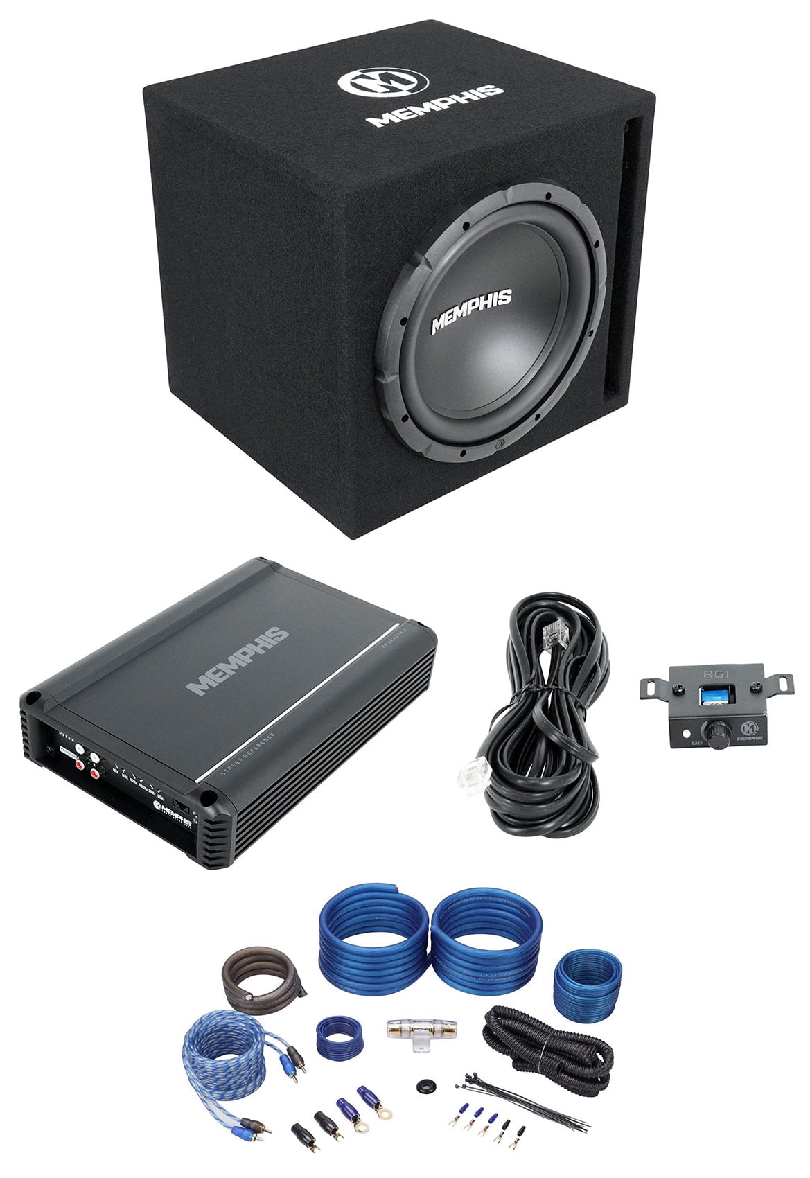 Memphis Audio SRXE112VP Subwoofer Amplifier Kit - 12" 500W Car ...