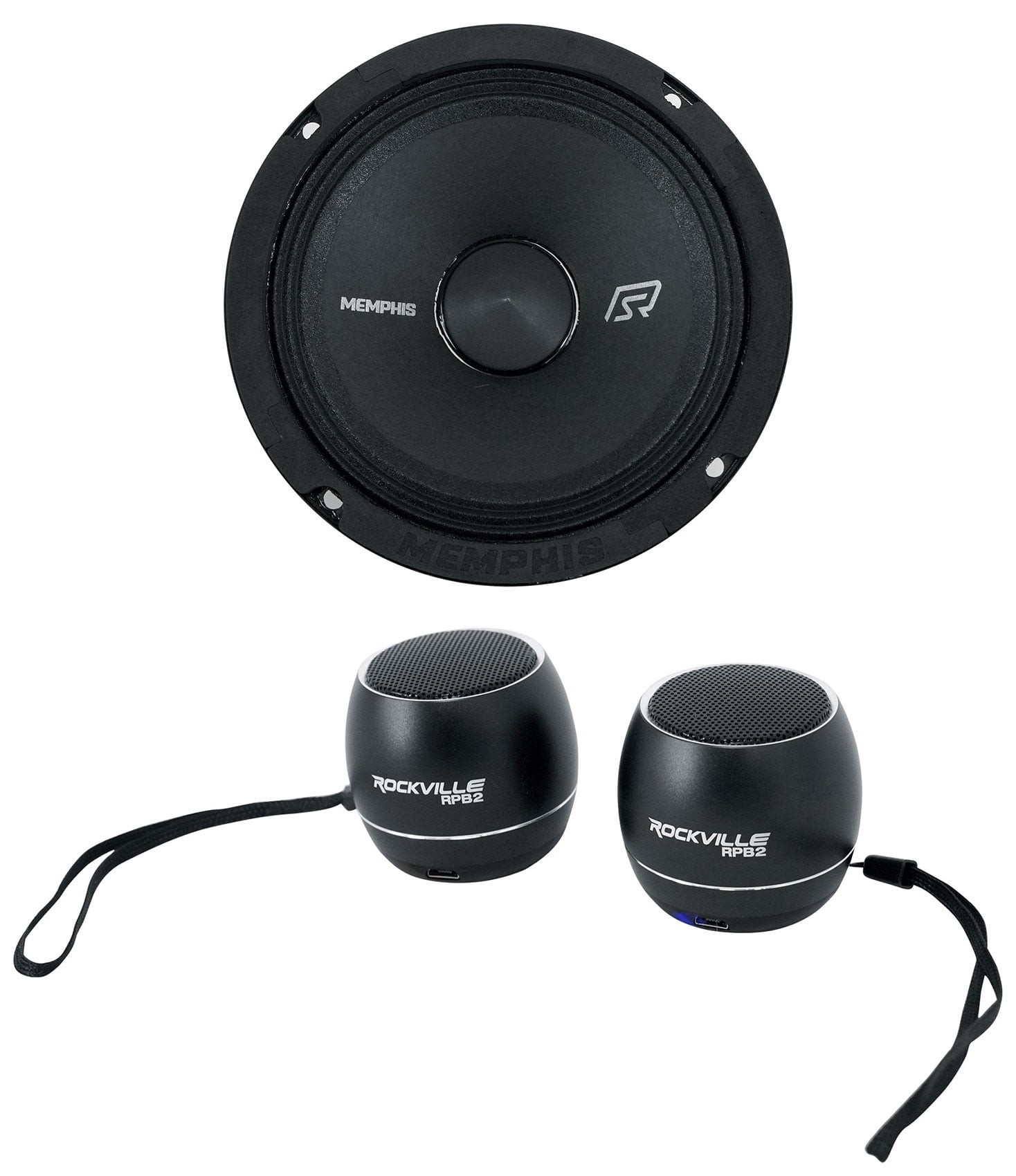 Memphis Audio SRXP62 V2 6.5" 250w Midrange Car Speaker+Free Bluetooth ...