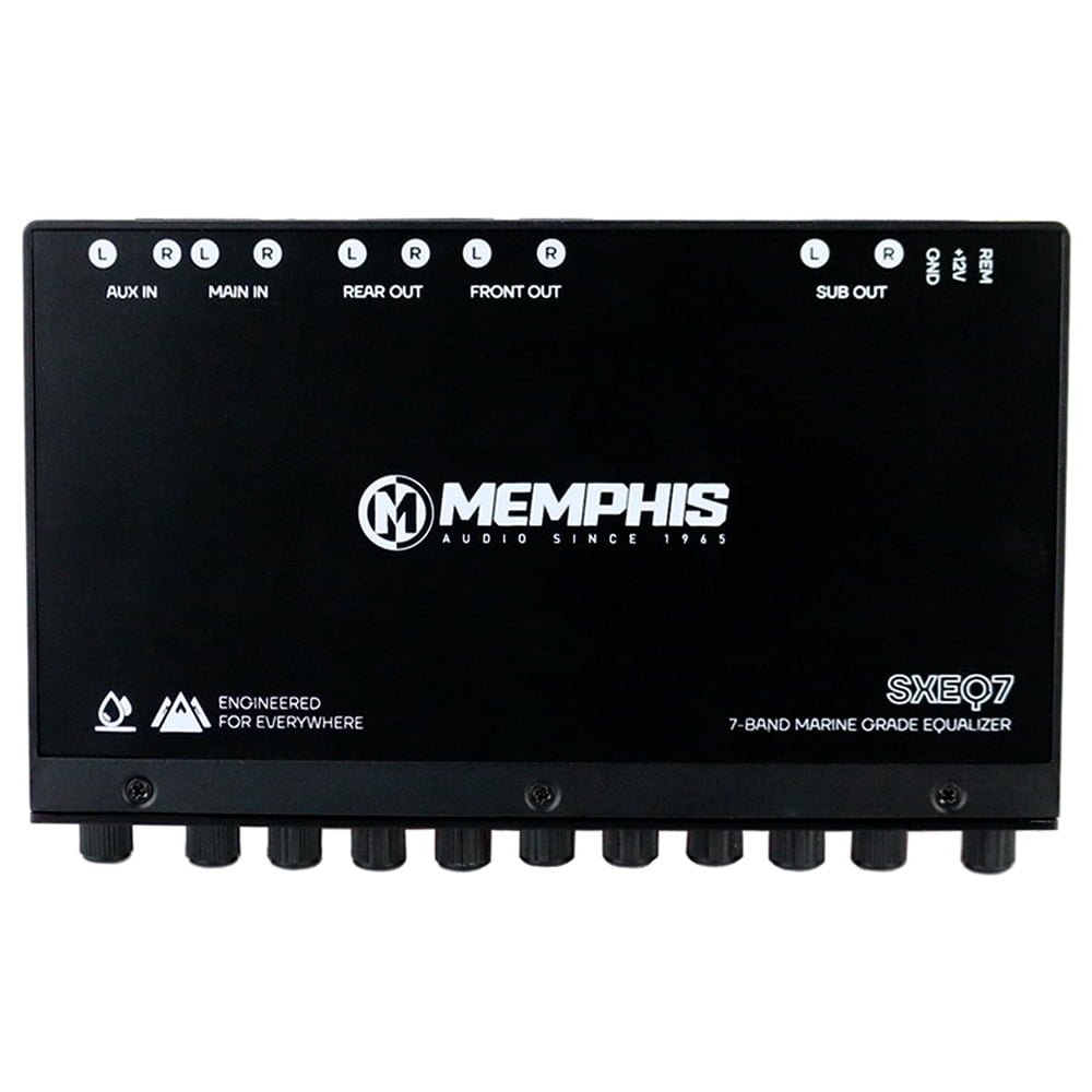 Memphis Audio SXEQ7 Marine Grade 1/2 DIN 7-Band Graphic Equalizer ...