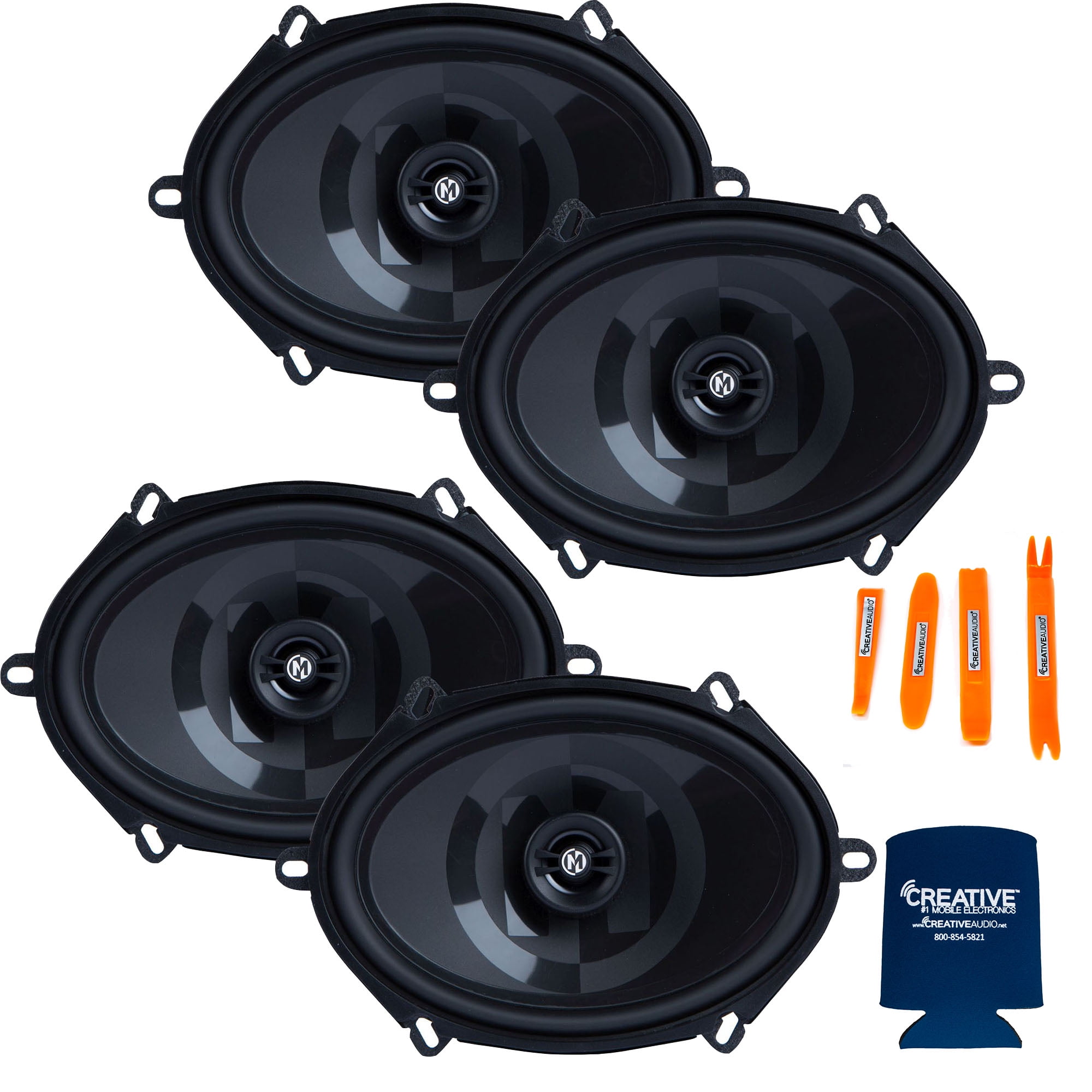 Memphis Audio Speaker Bundle: 2 Pair PRXS57 5x7" 2-Ohm Coaxial ...