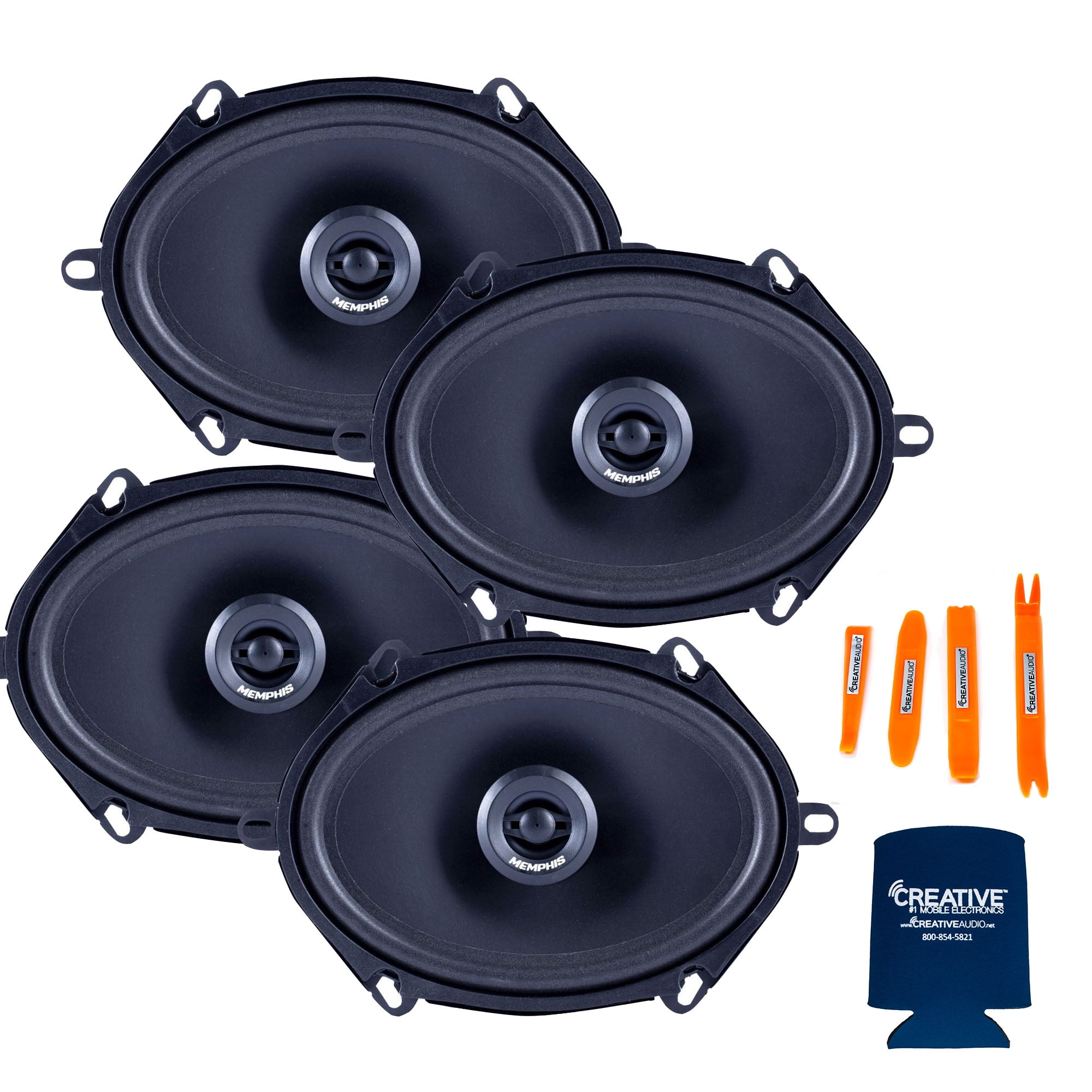 Memphis Audio Speaker Bundle: 2 Pairs of SRX572 Street Reference Series ...