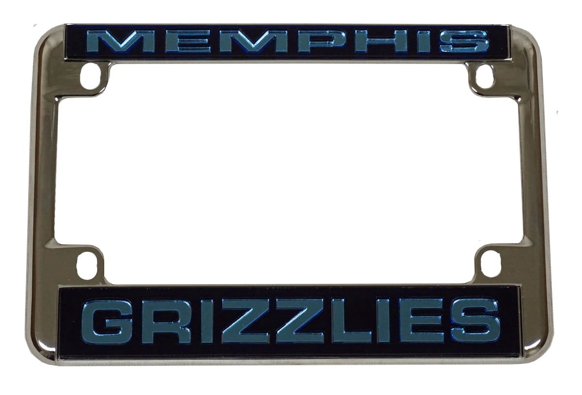 Memphis Basketball Grizzlies Chrome Motorcycle License Plate Frame ...