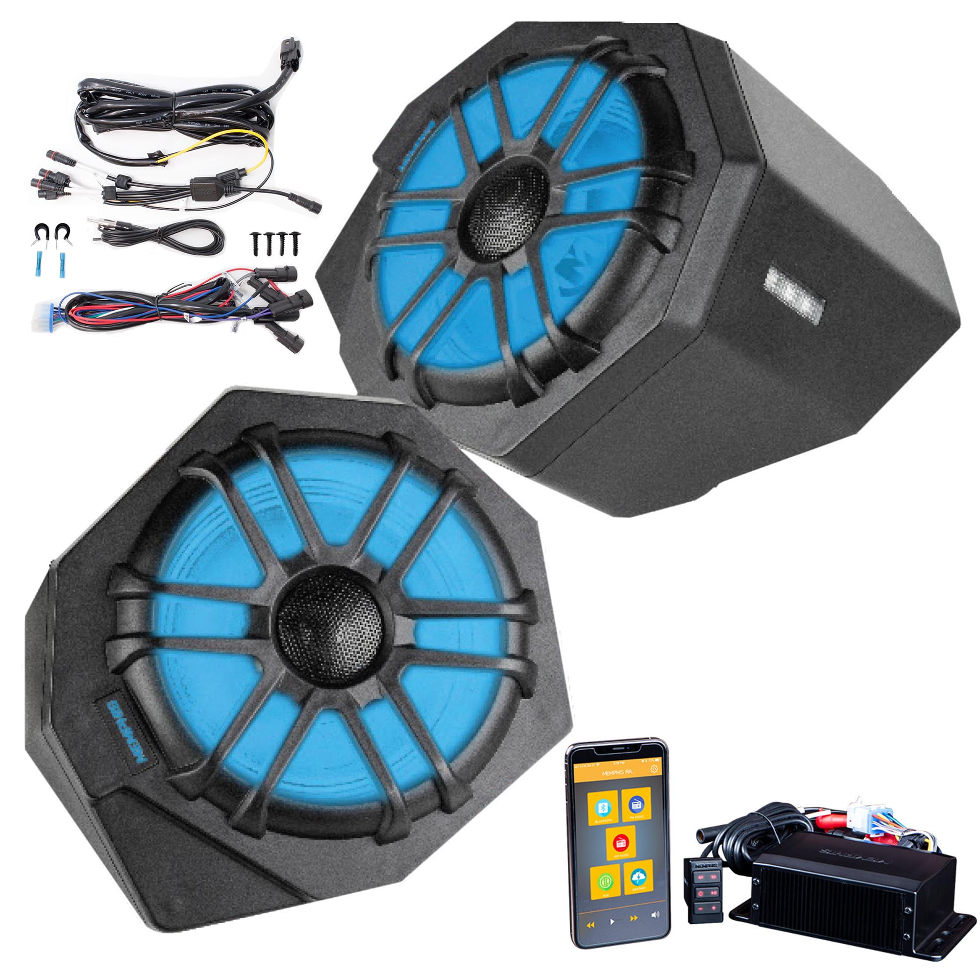 Memphis CANAMX365FE 30CORE2 2 Speaker UTV Audio for Maverick X3 2017 ...