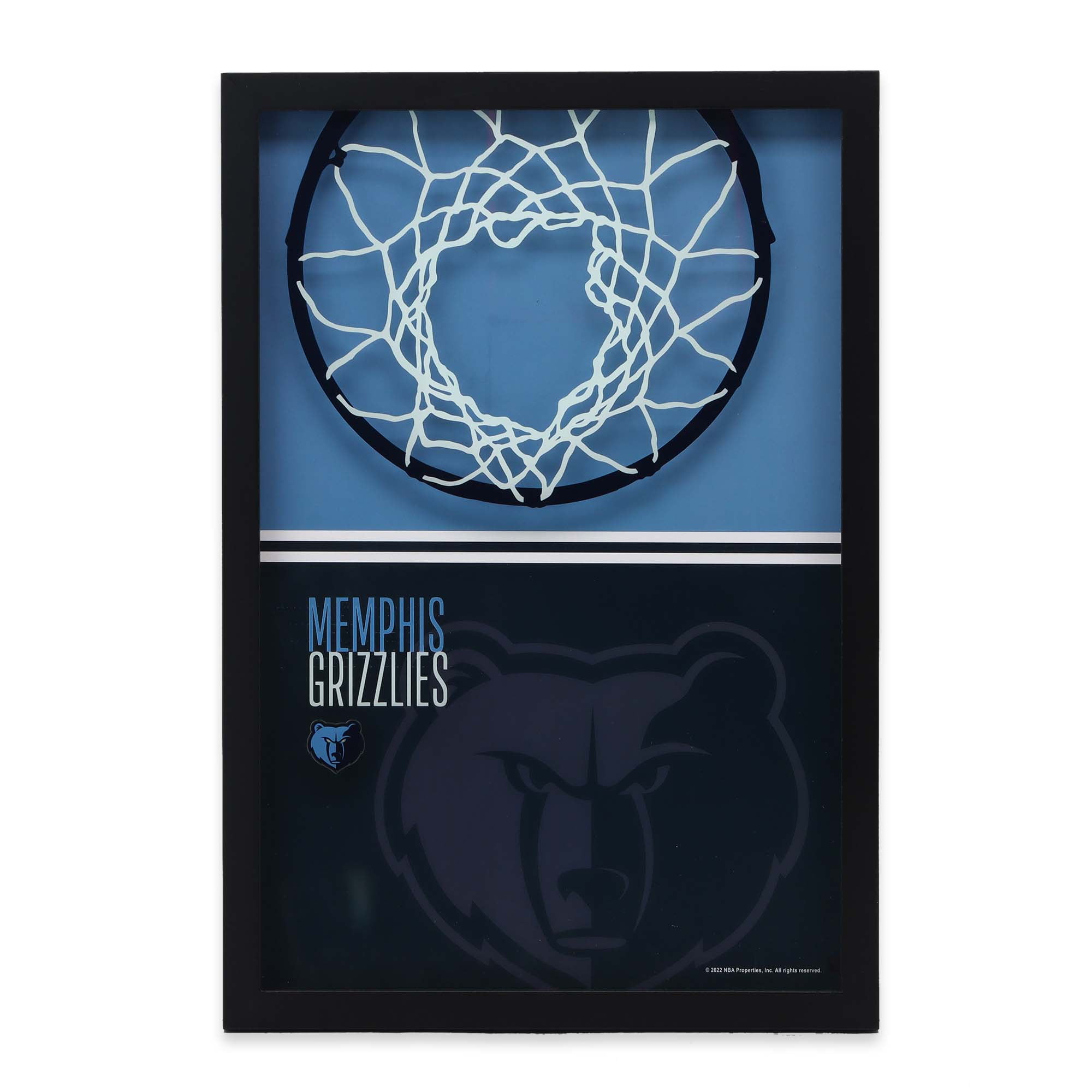 Memphis Grizzlies 12'' x 17'' Glass Framed Sign - Walmart.com