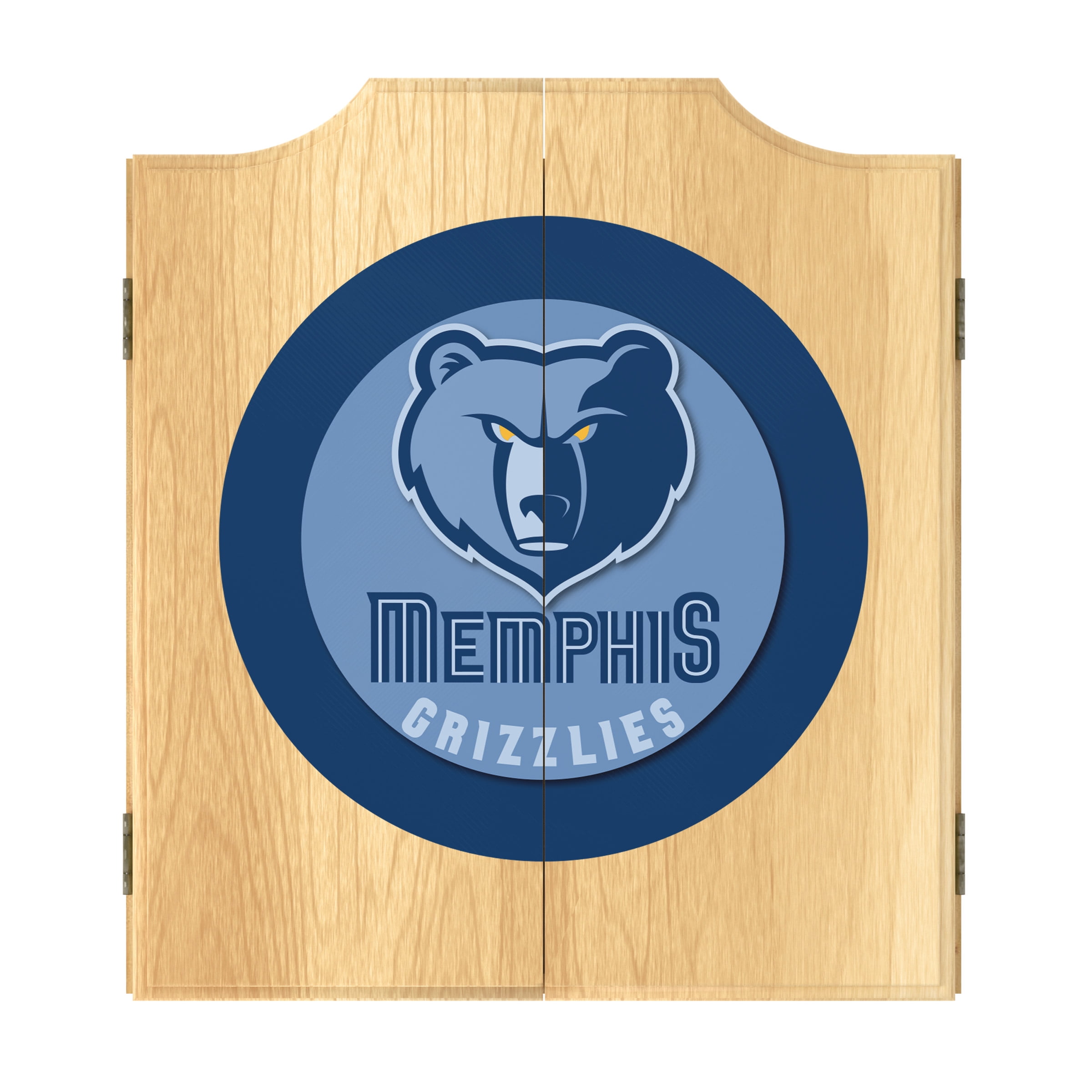 Memphis Grizzlies Logo Dart Board Cabinet Set with 6 Steel Tip Darts - Walmart.com