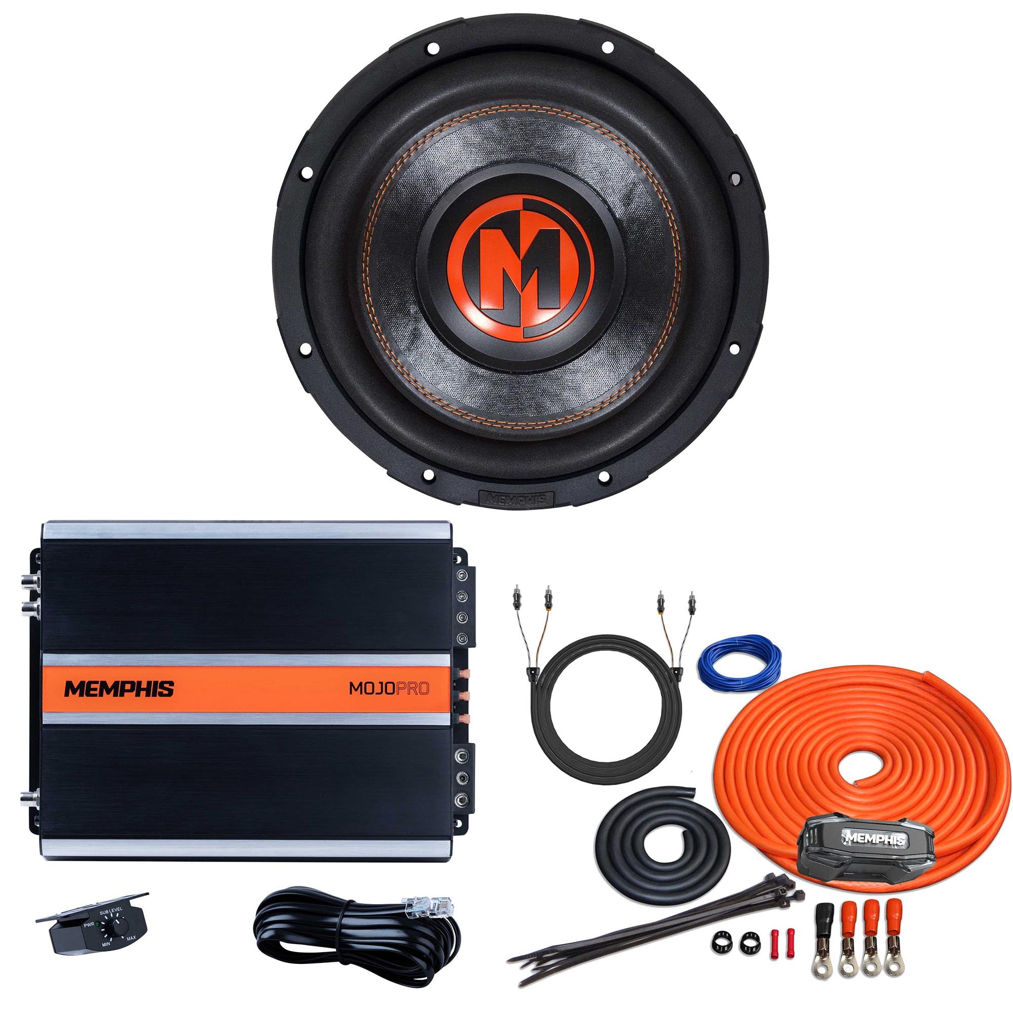Memphis MJP1044 10" Dual 4 Ohm Subwoofer with a MJP1000.1 1000W ...