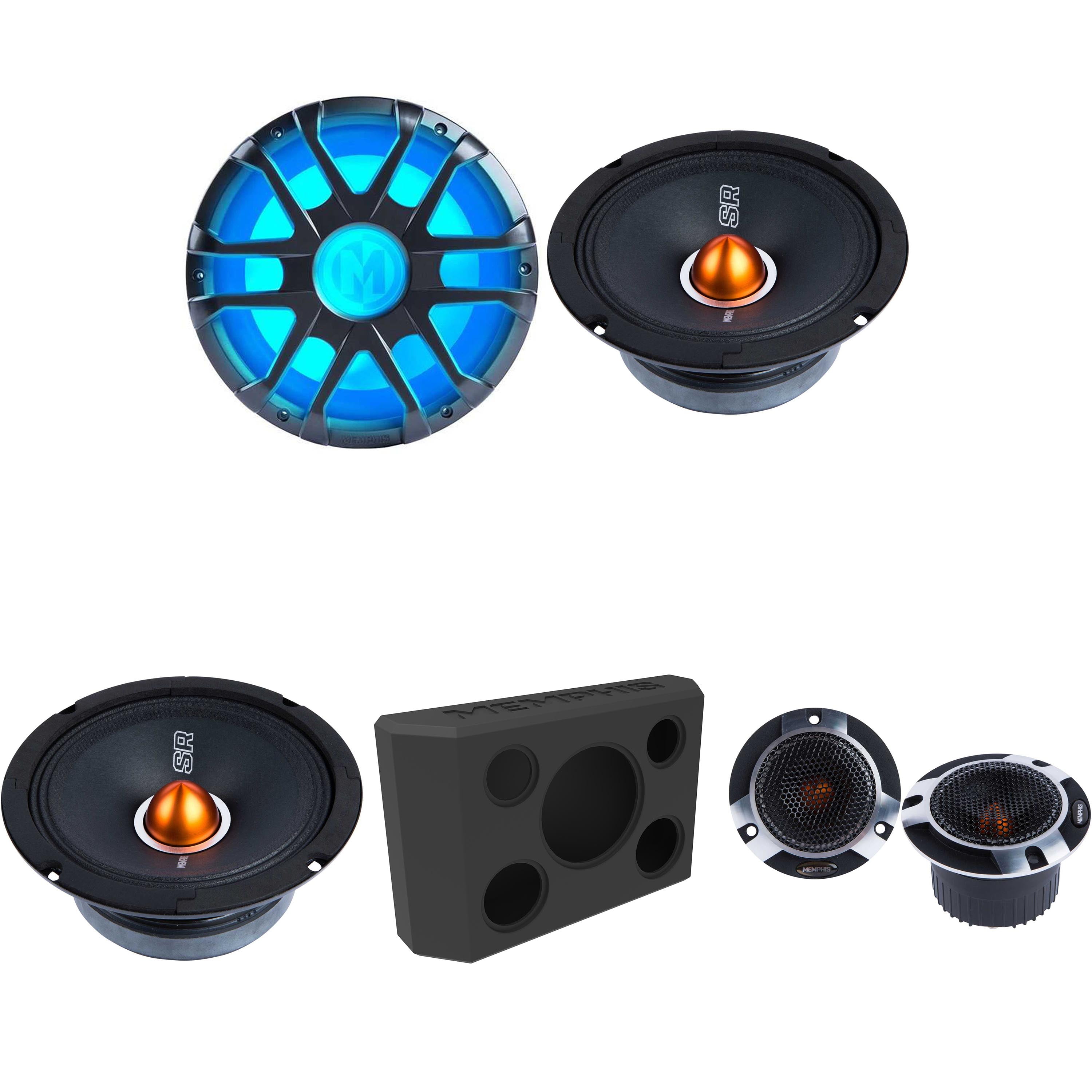 Memphis MM1024 10" Marine Subwoofer and SRXPT SRX 4" Pro Tweeters and ...