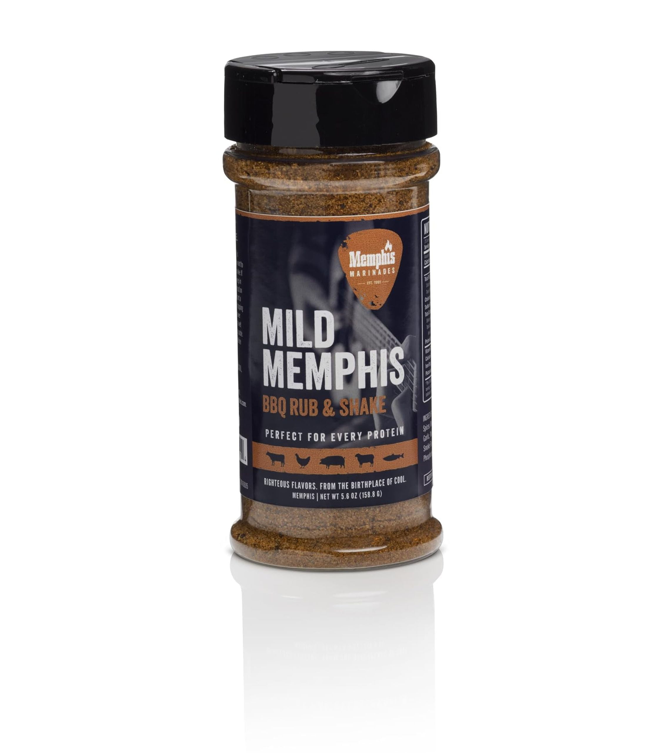 Memphis Marinades, 5.6oz Mild WHF2 Memphis BBQ Rub & Shake - BBQ ...