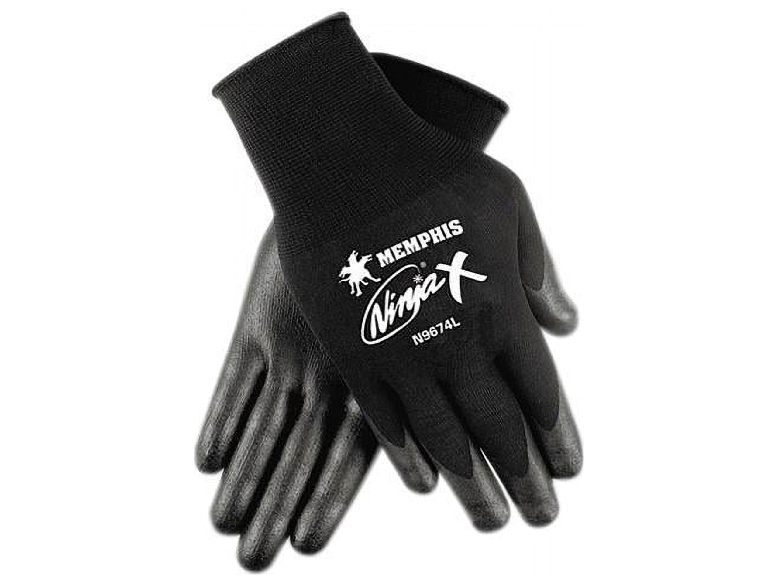 Memphis N9674L Ninja X Bi-Polymer Coated Gloves, Large, Black - Walmart.com